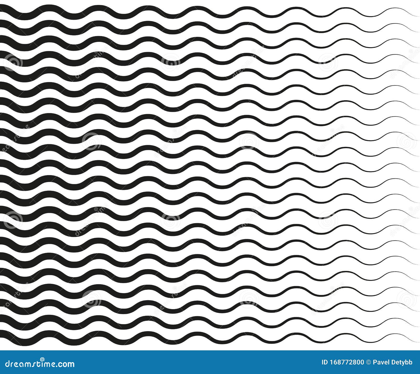 Wavy Horizontal Lines. Vector Illustration, Flat Design. Stock Vector ...