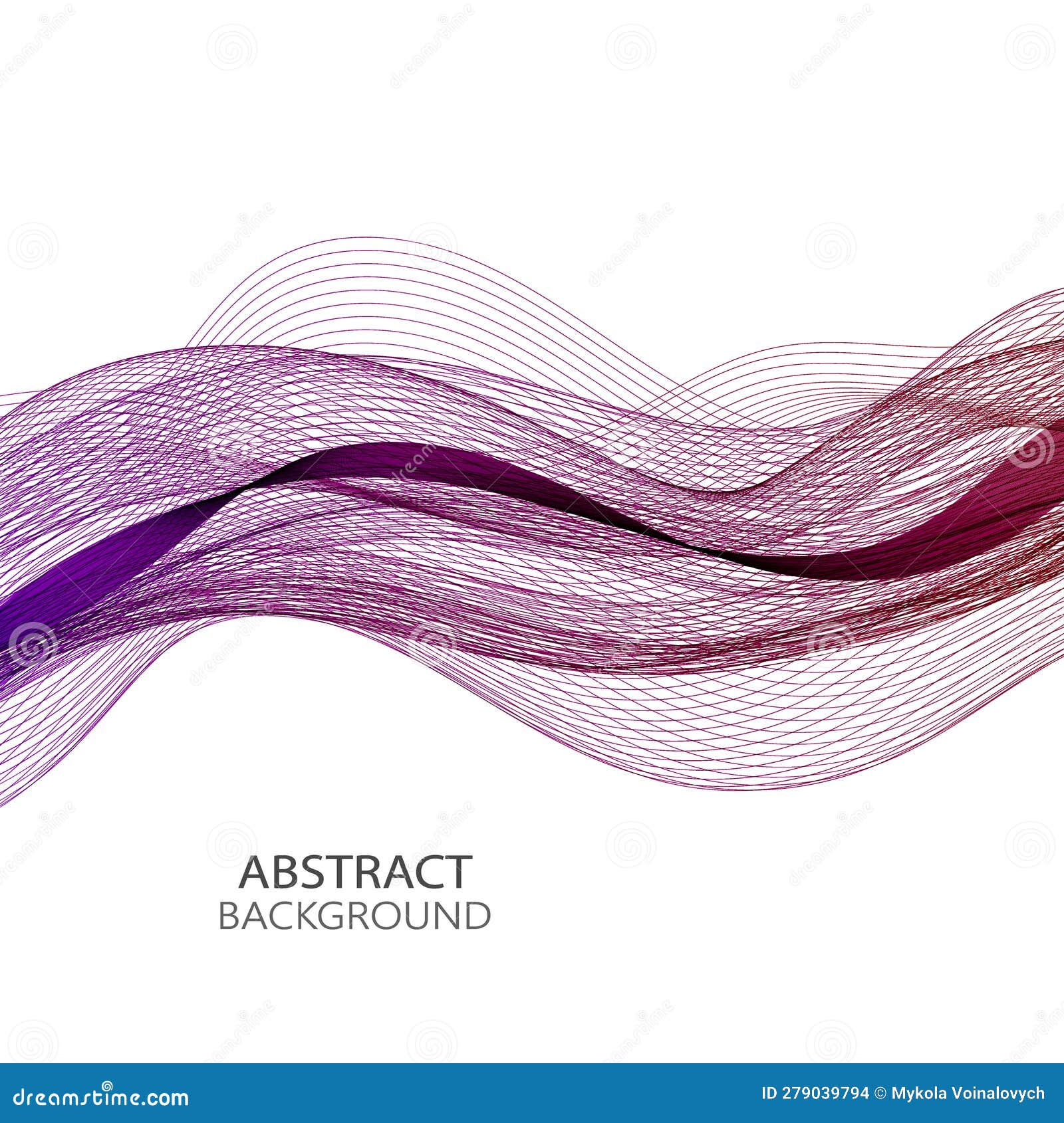 Horizontal Purple Lines Transparent Waves on a White Background Stock ...