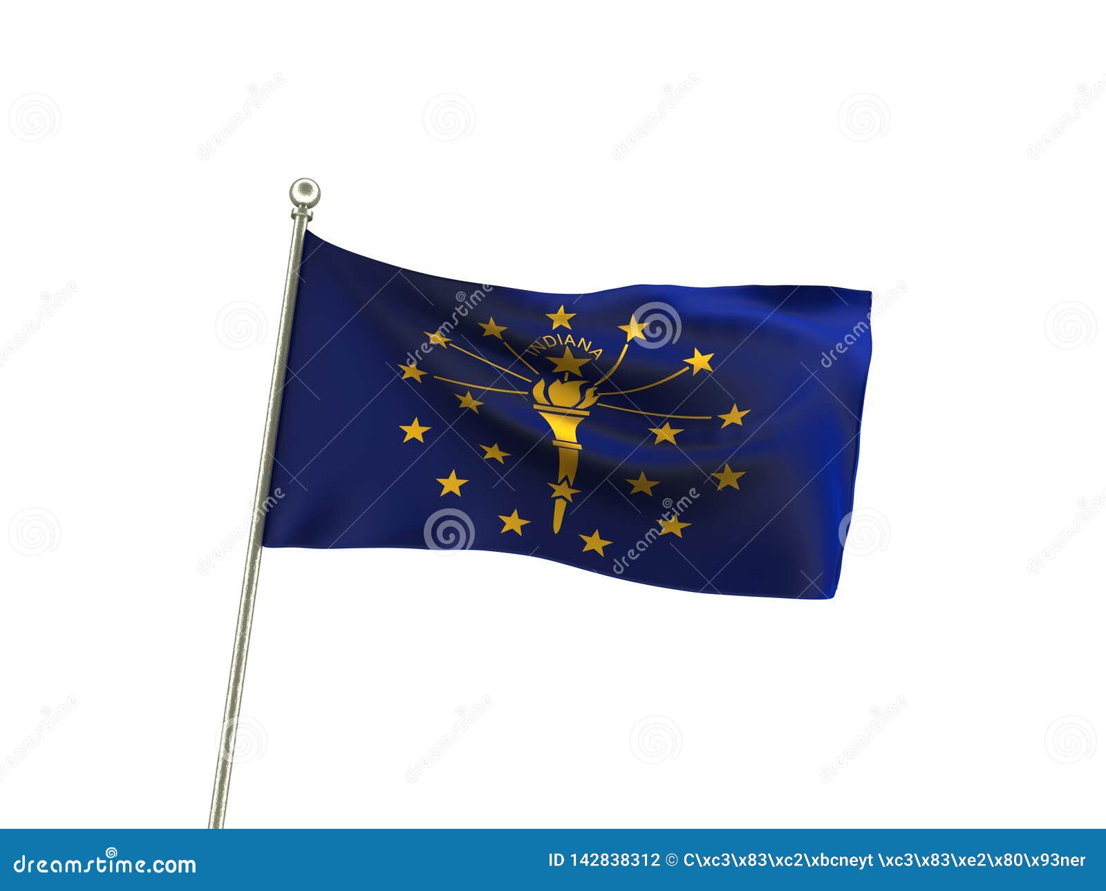 Wavy Indiana Flag stock illustration. Illustration of transparent ...