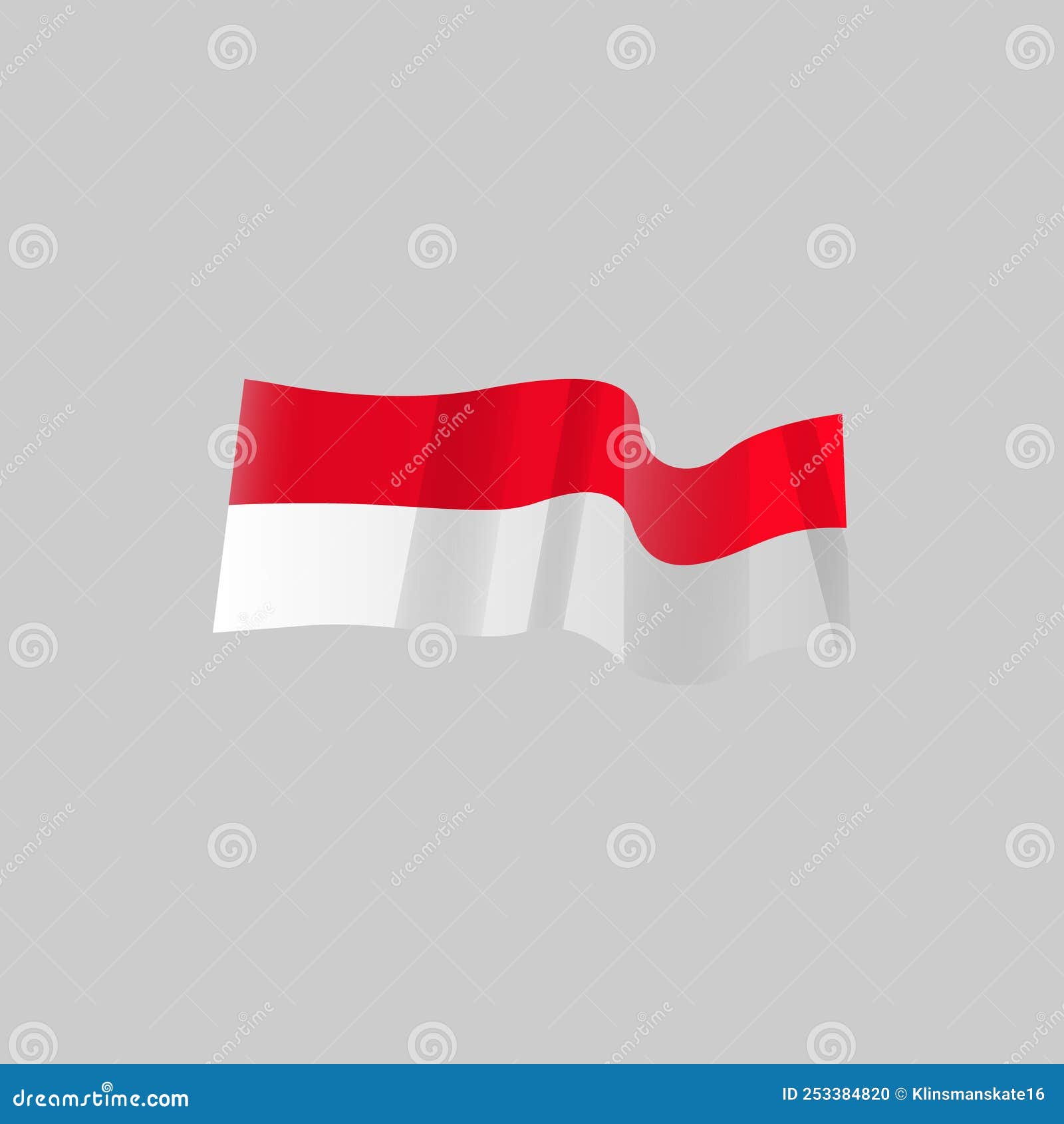 Wavy Indonesia Flag Illustration Vector Clipart Stock Vector ...