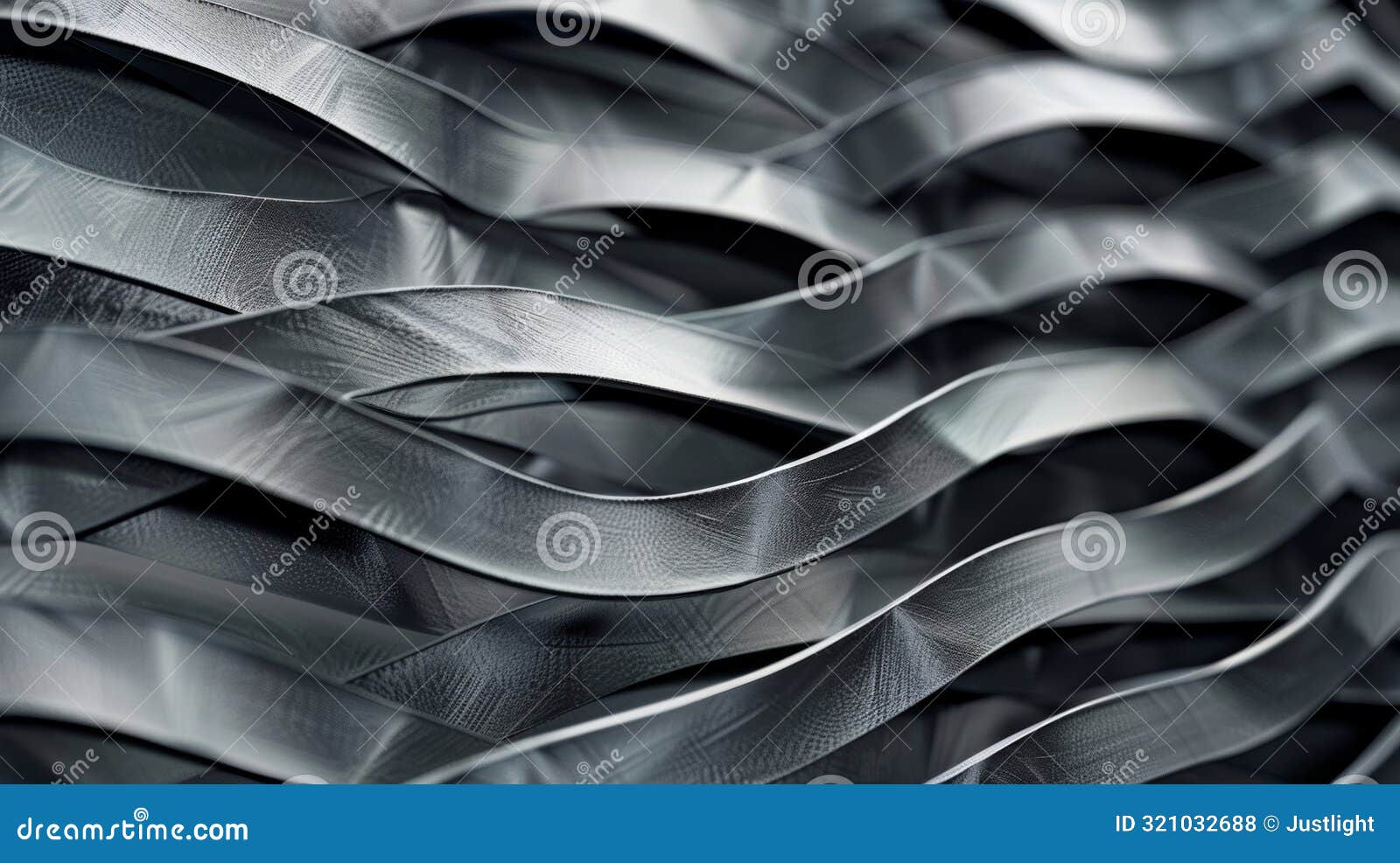 Wavy Interlocking Design a Closeup of the Steel Mesh Reveals a Wavy ...