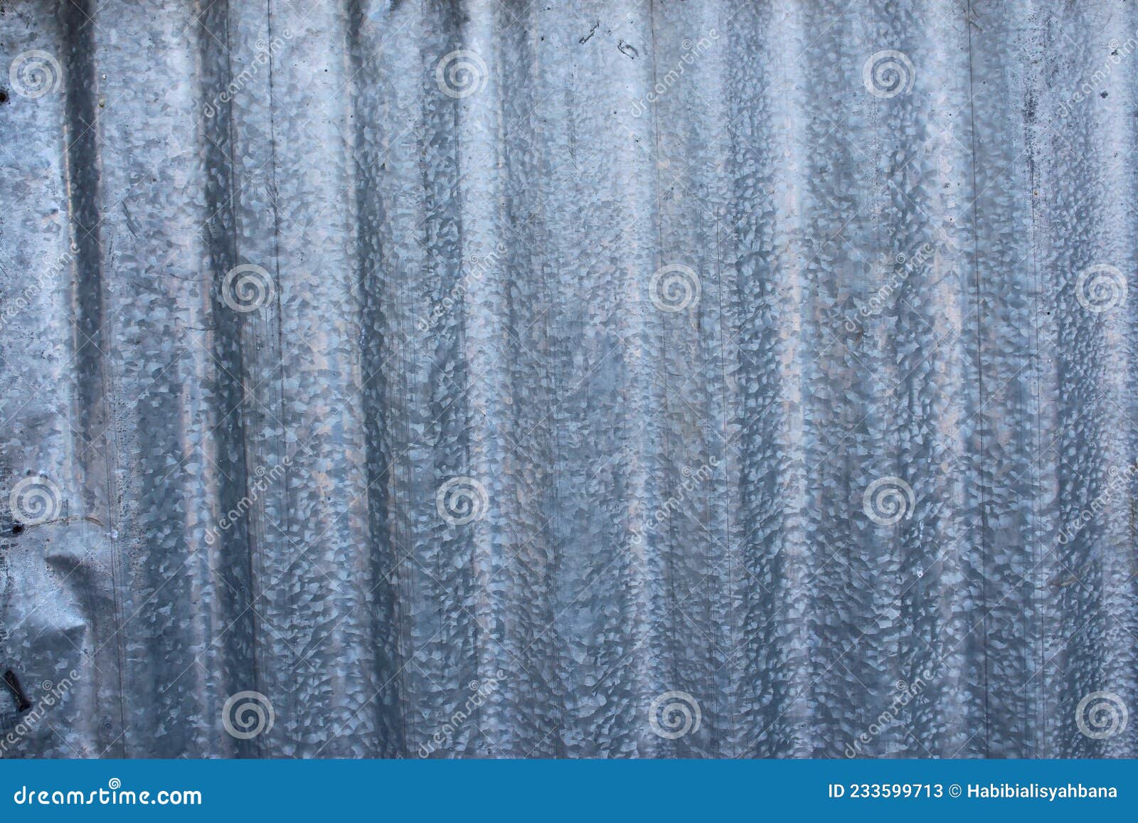 Wavy Iron Sheet Surface for Old Home Wall Stock Image - Image of azure ...