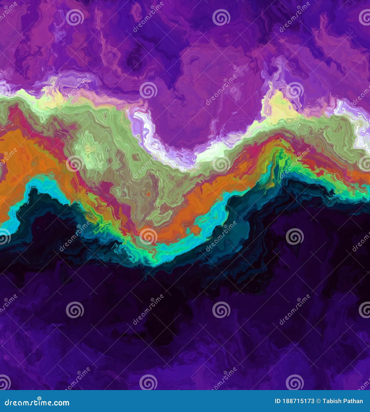 Wavy Layers Of Different Colors On Solid Sheet Of Wallpaper Royalty ...