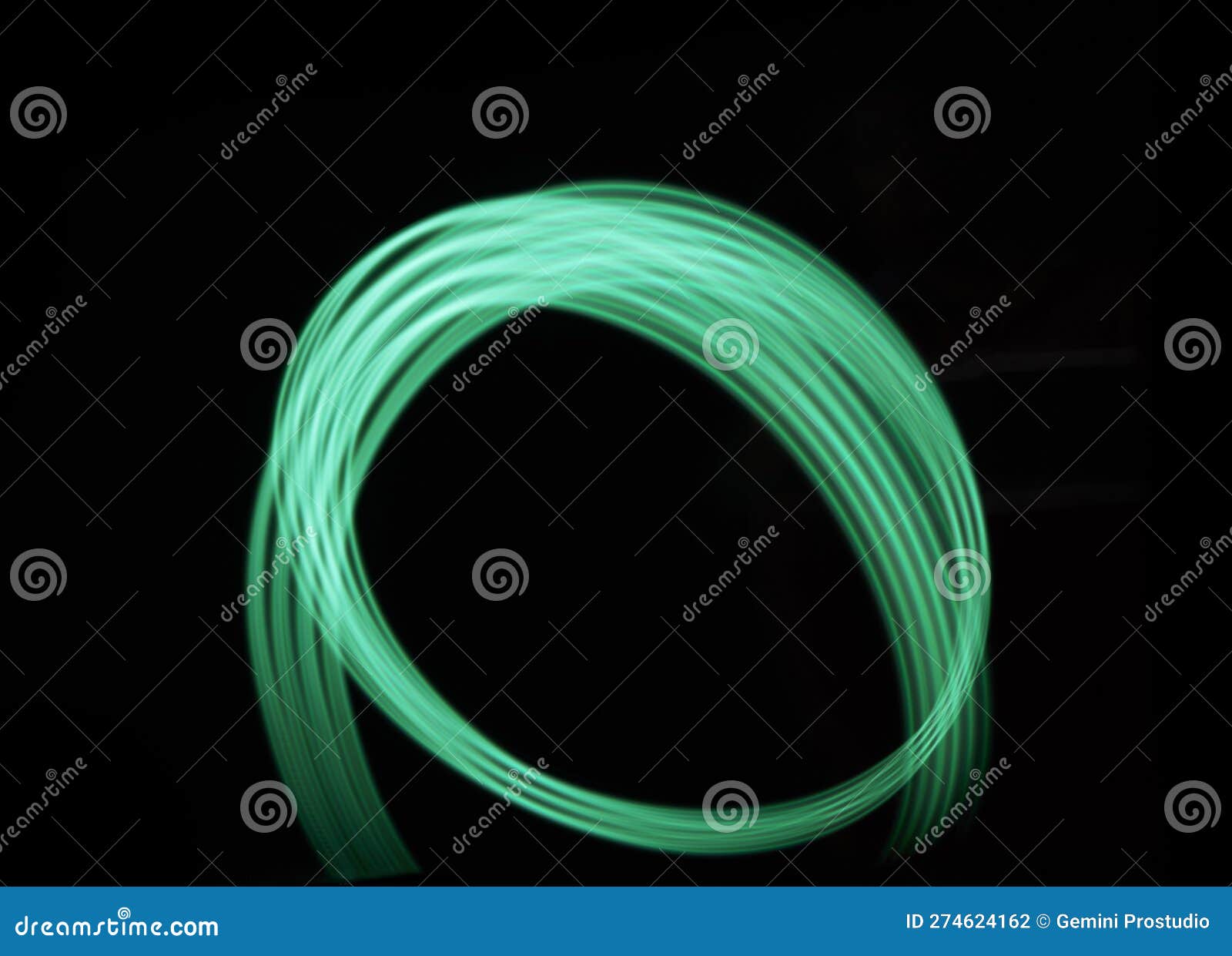 Wavy Light Abstract, Green Neon Light Wave Background Digital Light ...