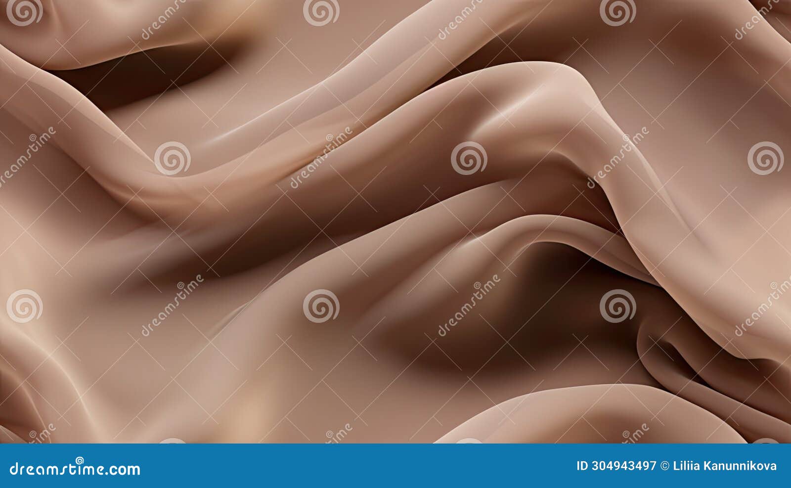 Wavy Light Brown Crepe Chiffon Elegantly Folded, Highlighting the ...