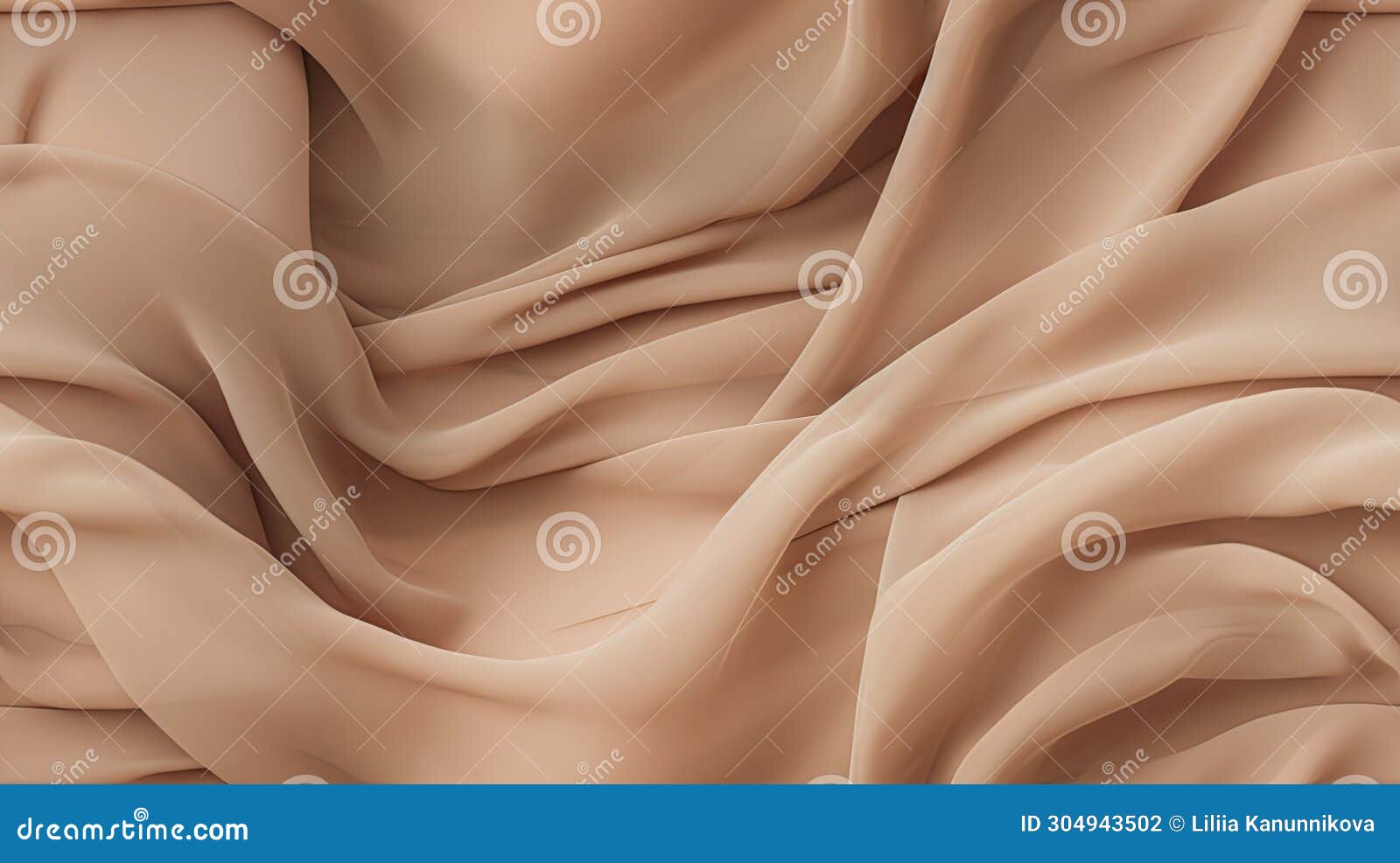 Wavy Light Brown Crepe Chiffon Elegantly Folded, Highlighting the ...