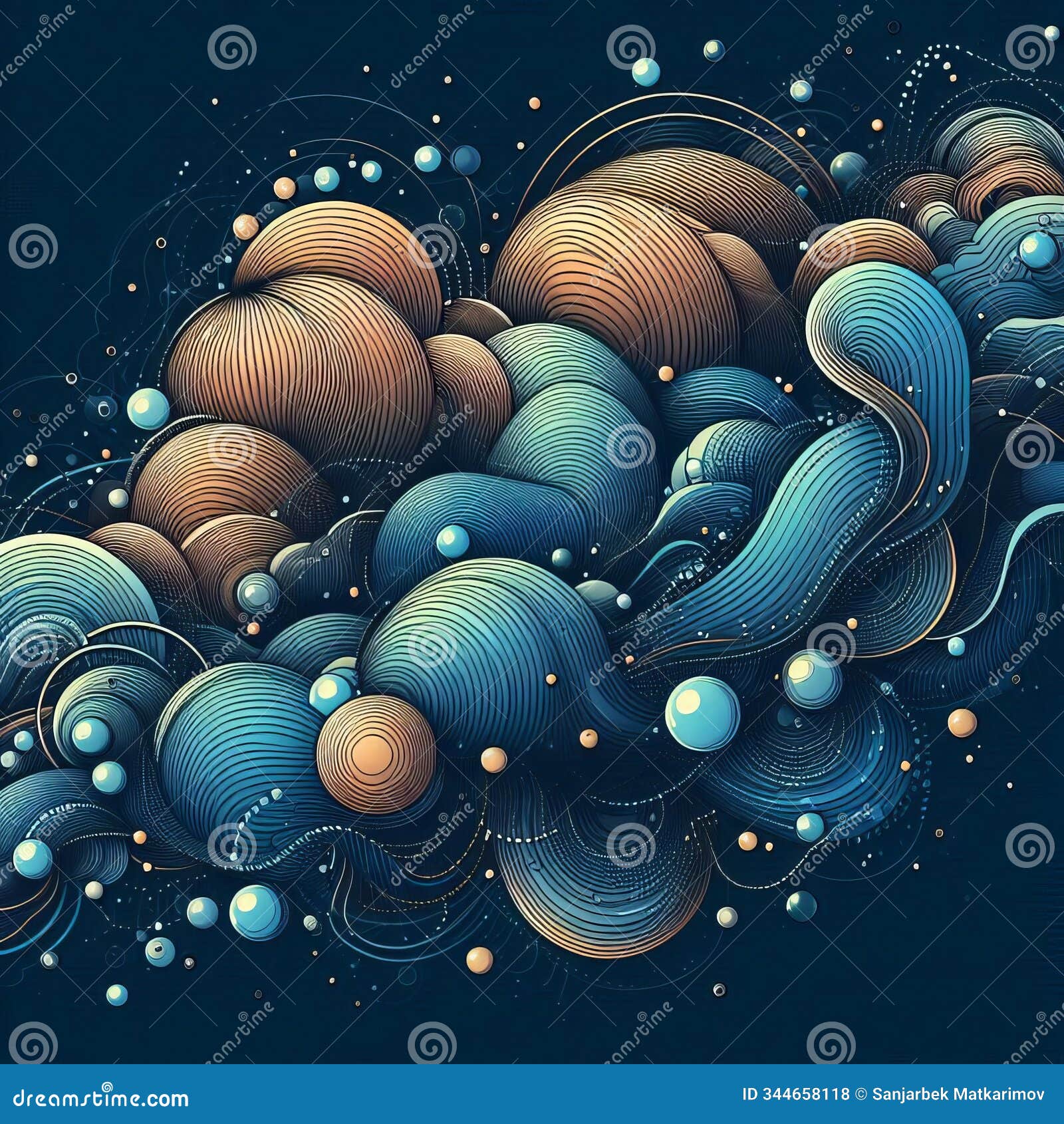 Wavy Line Bubbles Bubbles with Wavy Curving Lines Stock Photo - Image ...