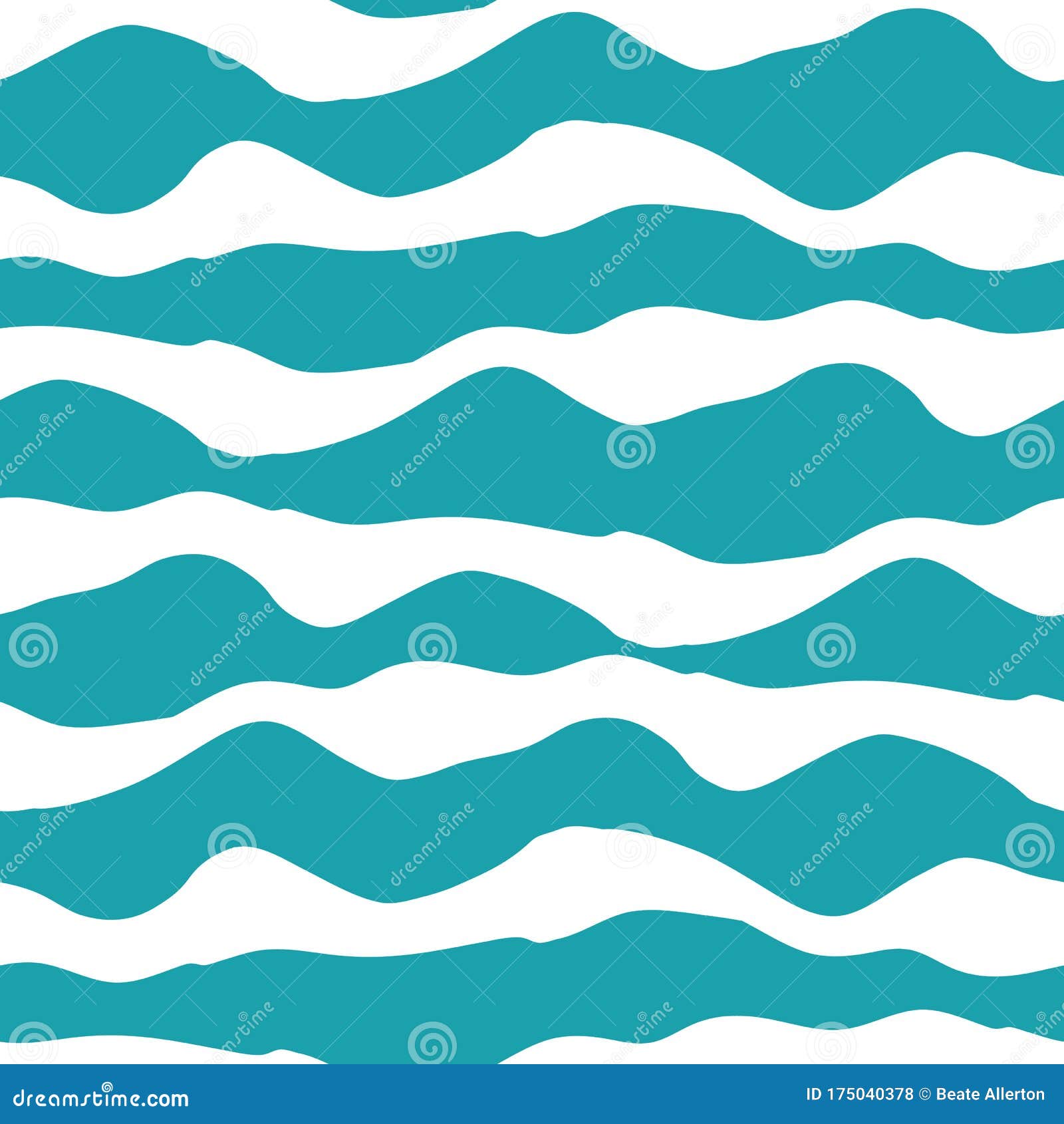 Wavy Line Seamless Vector Pattern Background. Striped Linear Irregular ...