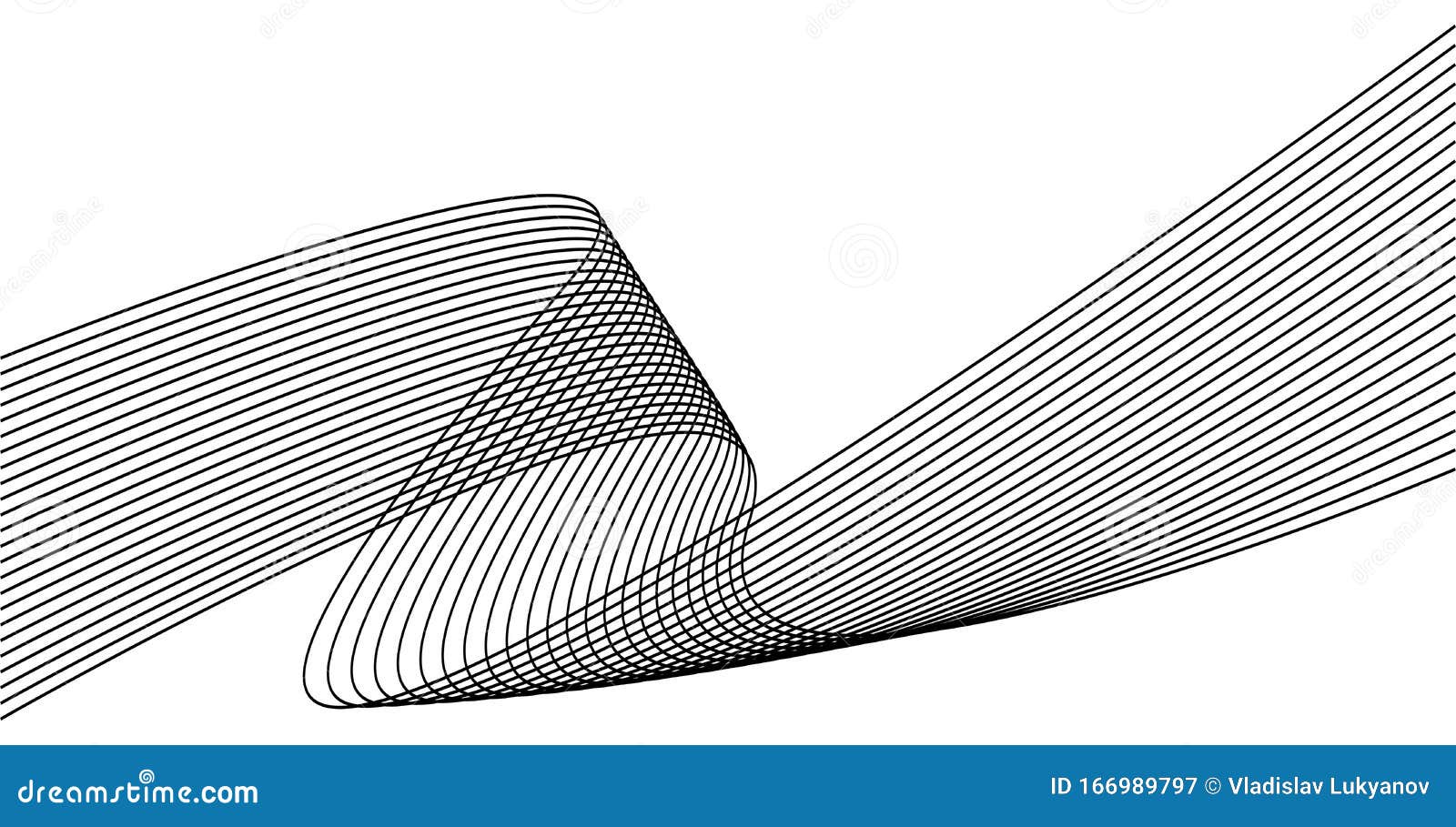Wavy Lines Background or Curve Stripes Dynamic Flow for Abstract Banner ...
