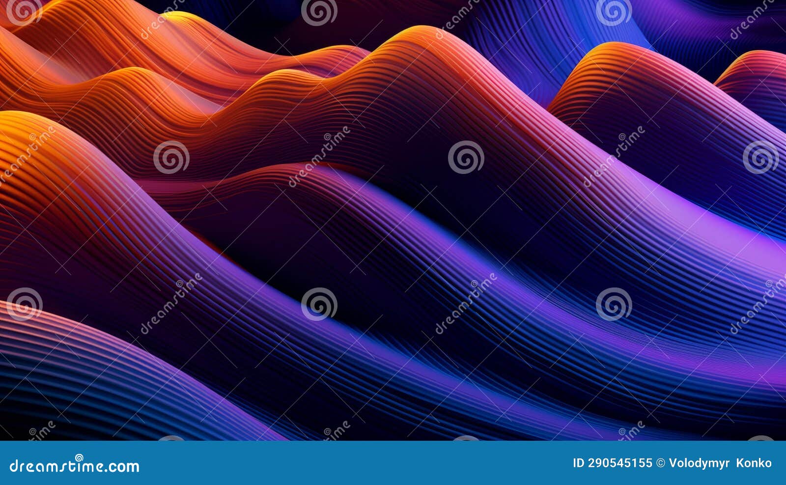 Wavy Lines Created through Computer-generated Imagery Stock Image ...