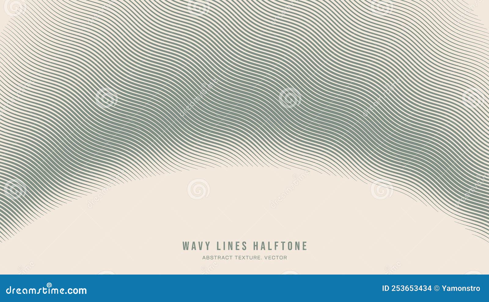 Wavy Lines Half Tone Engraving Pattern Abstract Vector Bent Form Green ...