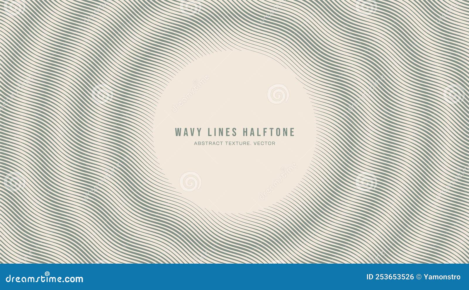 Wavy Lines Half Tone Engraving Pattern Abstract Vector Green Round ...