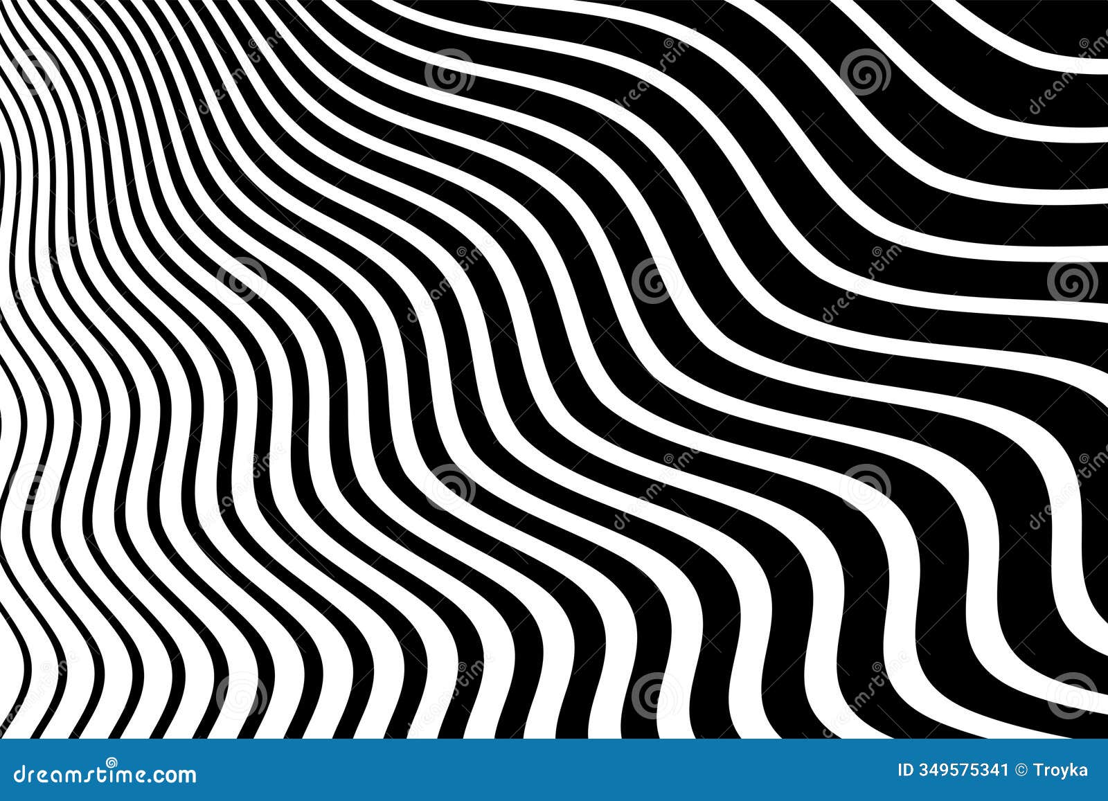 Wavy Lines Halftone Pattern. Abstract Black and White Textured ...