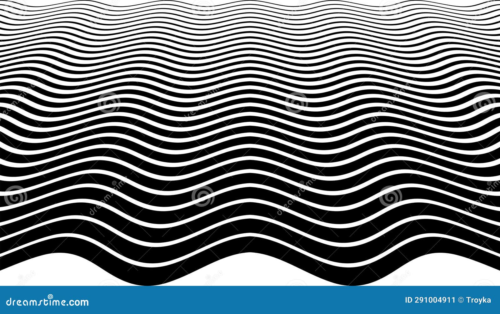 Wavy Lines Halftone Pattern. Abstract Black and White Textured ...