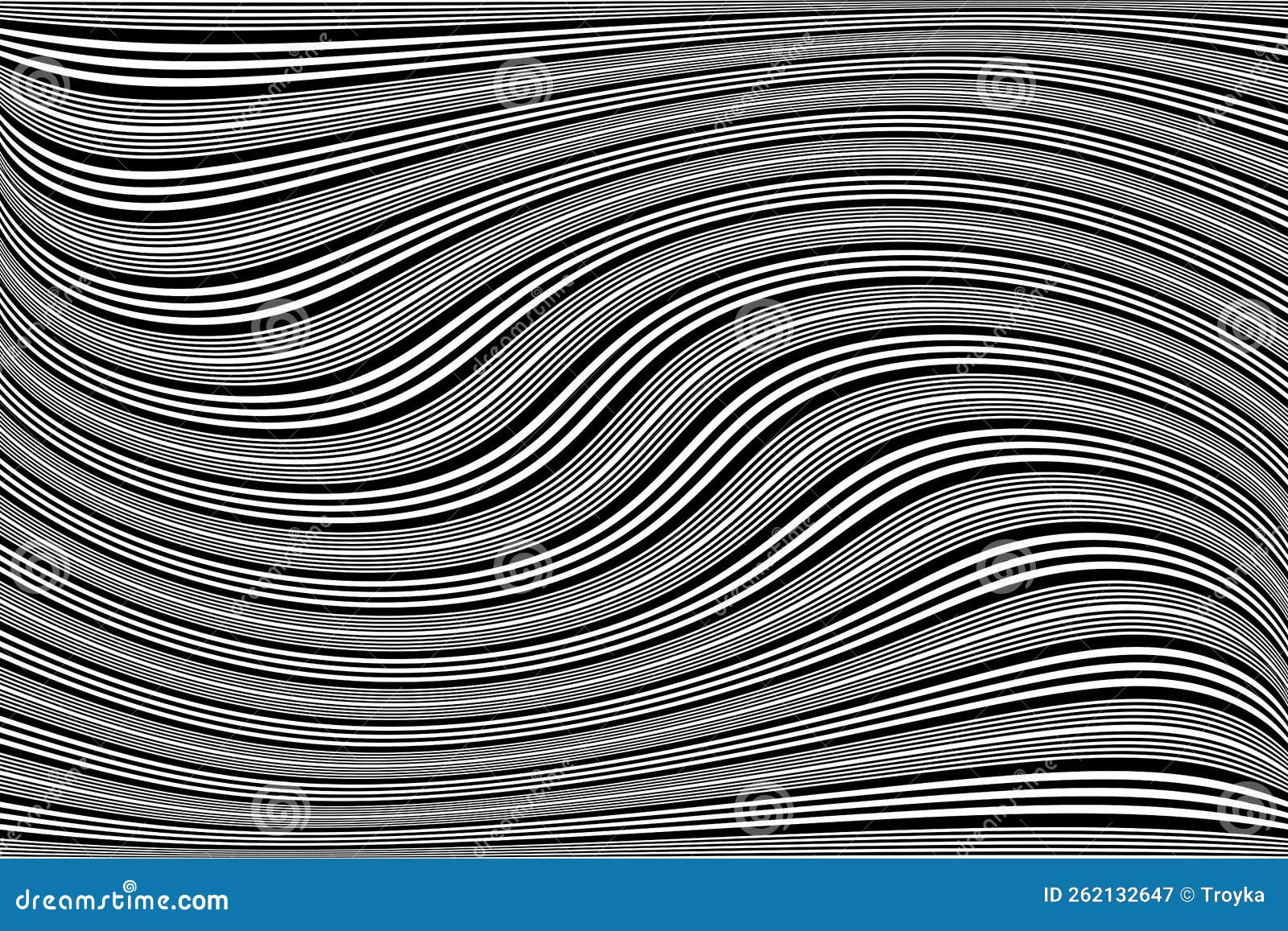 Wavy Lines Pattern with Twisting Movement Effect. 3D Illusion Stock ...