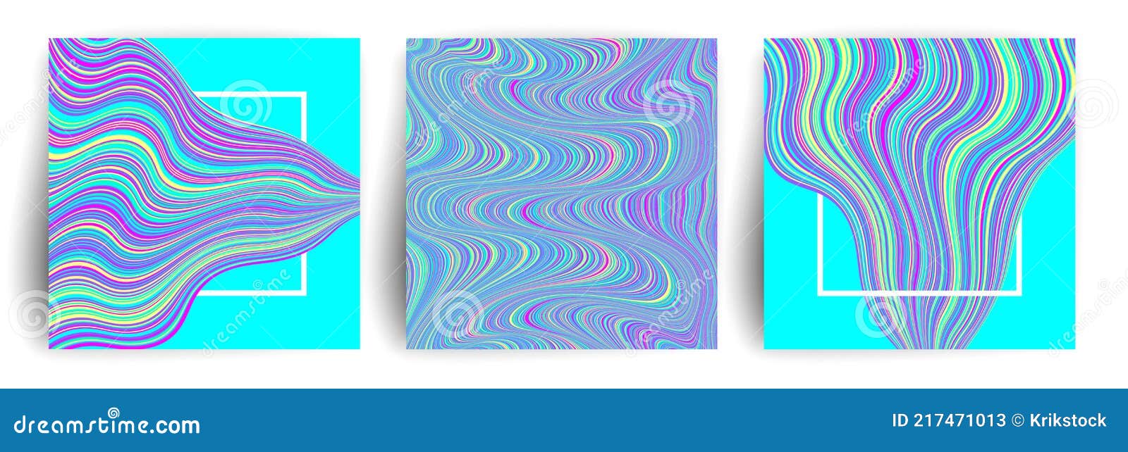 Wavy Lines Posters. Fluid Colorful Design Template. Abstract Cover ...