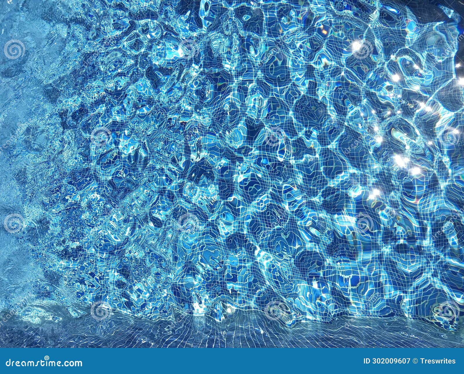 Wavy Lines Reflection in Swimming Pool Water Waves Stock Image - Image ...