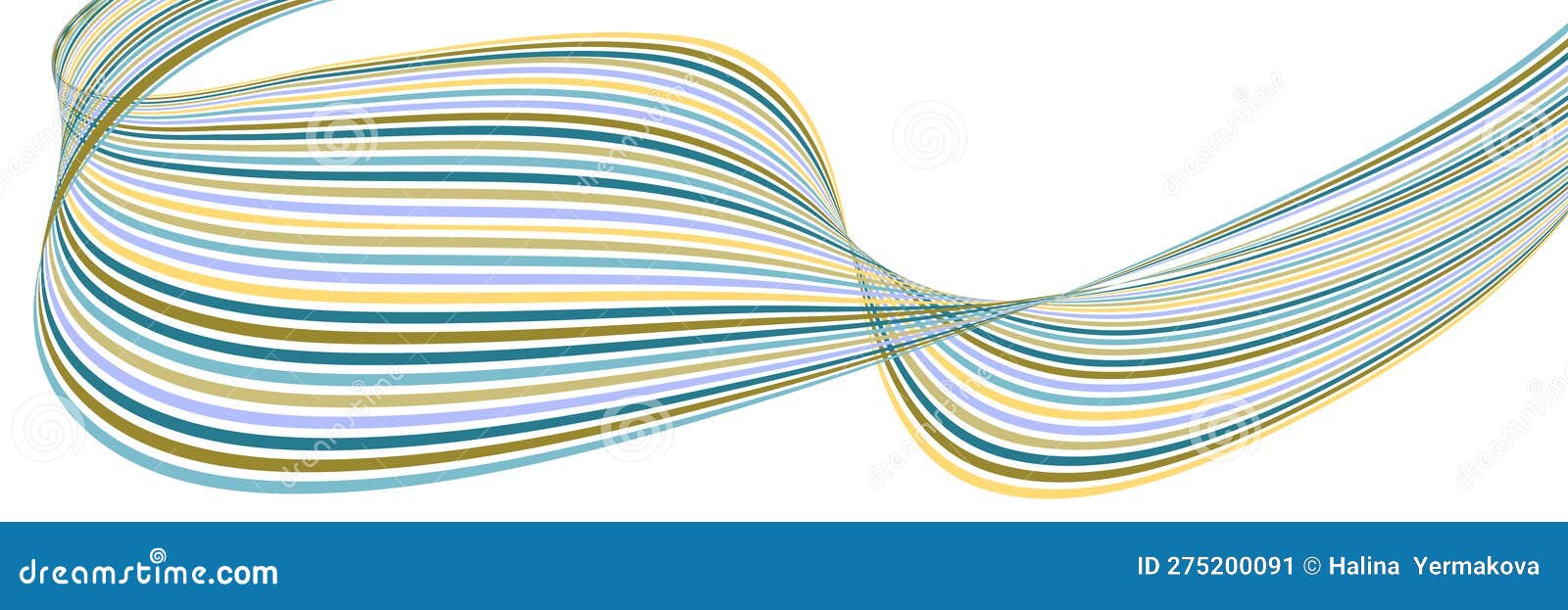 Wavy Lines or Ribbons. Multicolored Striped Gradient. Creative Unusual ...