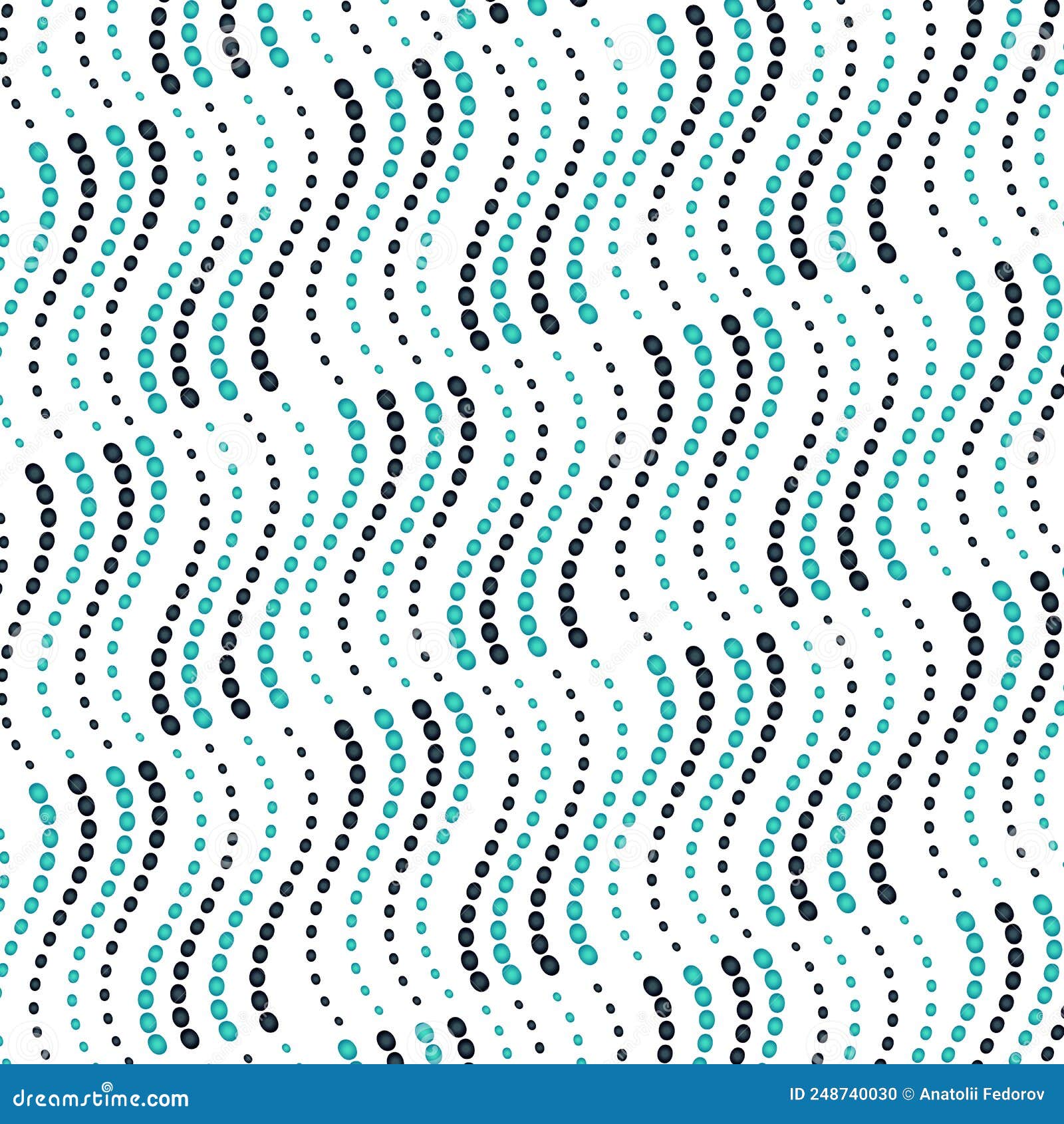 Wavy Lines from Round Balls. Stock Vector - Illustration of colorful ...