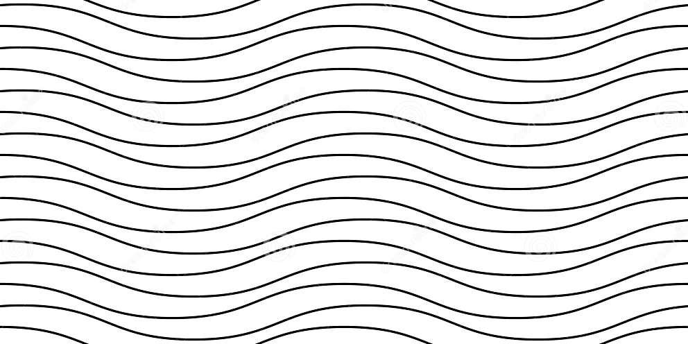 Wavy Lines Seamless Pattern. Undulate Stripes Repeating Background ...