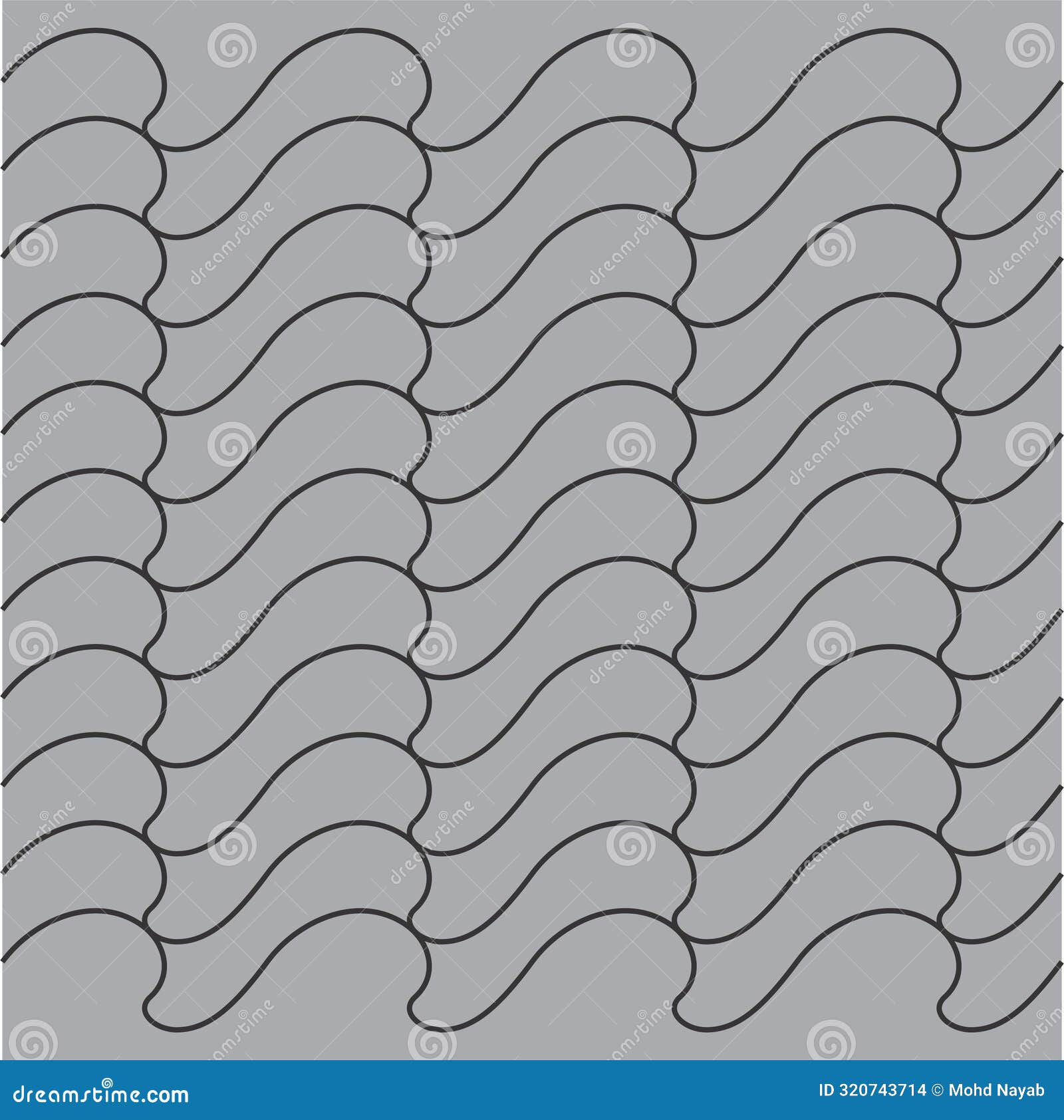 Wavy Lines Seamless Pattern Undulate Stripes Repeating Background Cdr X6 Stock Vector ...