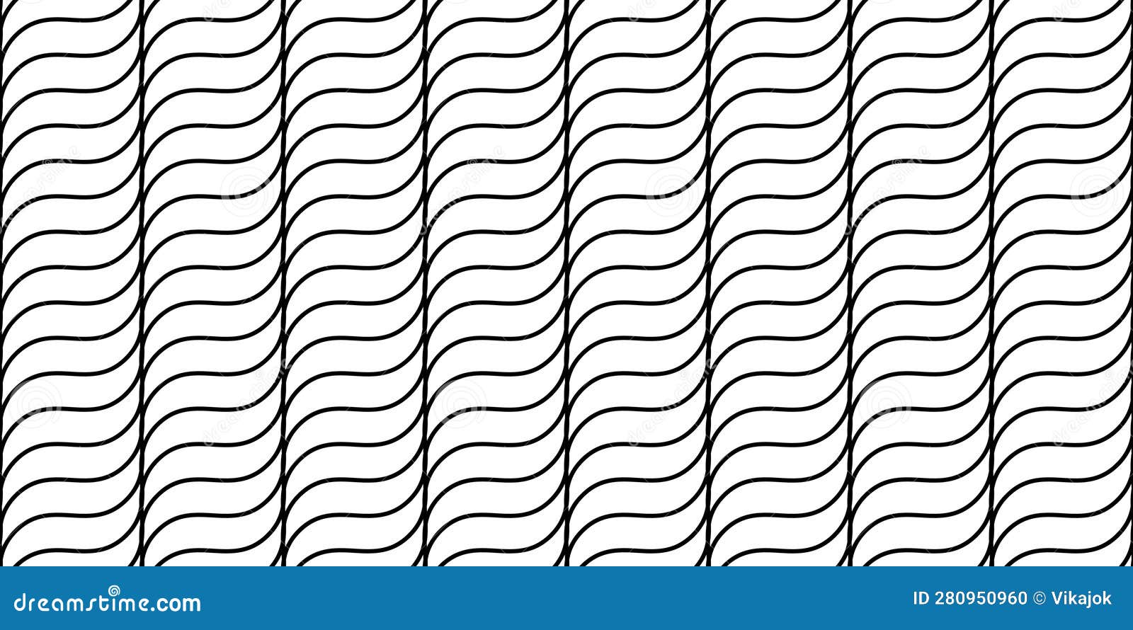 Wavy Lines Seamless Pattern. Undulate Stripes Repeating Background ...