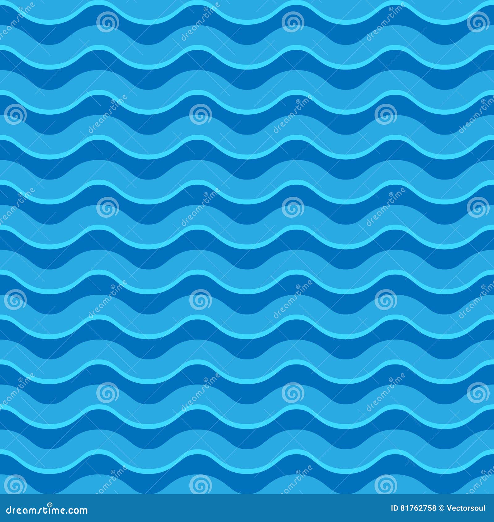 Wavy Lines Seamless Repeatable Pattern in Aqua, Blue Colors Stock ...