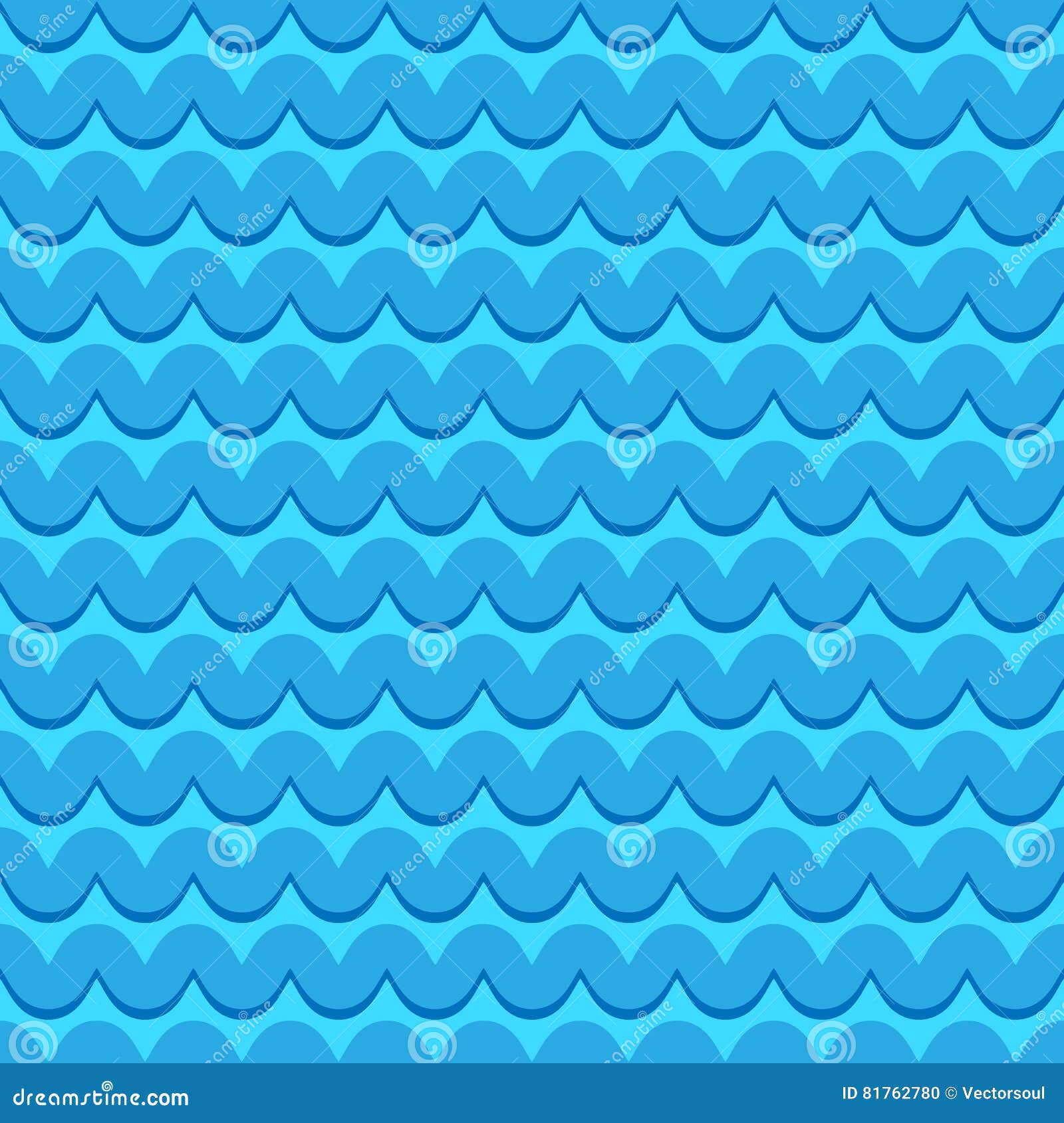 Wavy Lines Seamless Repeatable Pattern in Aqua, Blue Colors Stock ...