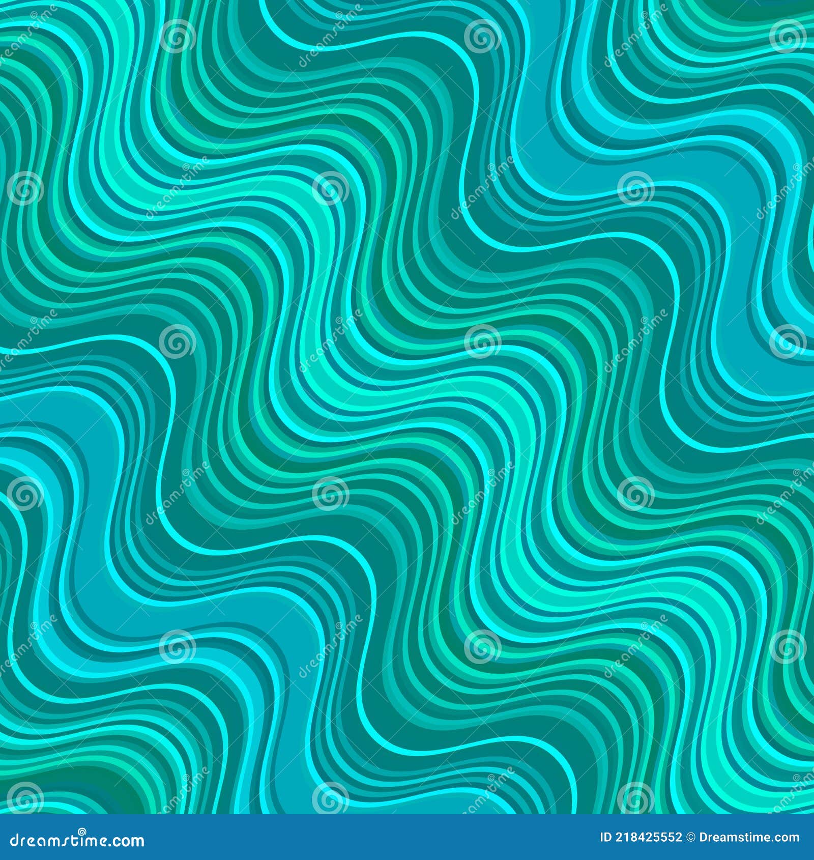 Wavy Lines, Turquoise Stripes Diagonal Lines Stock Vector ...