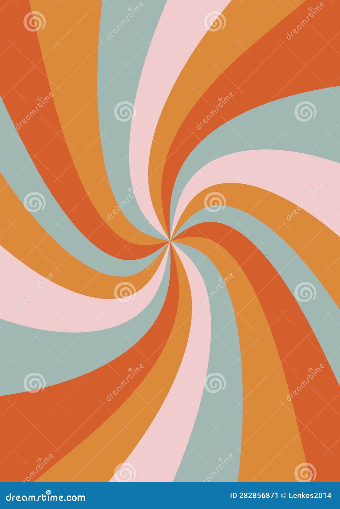 Wavy Liquid Rainbow Retro Colors Background. Trendy 60s 70s Backdrop ...