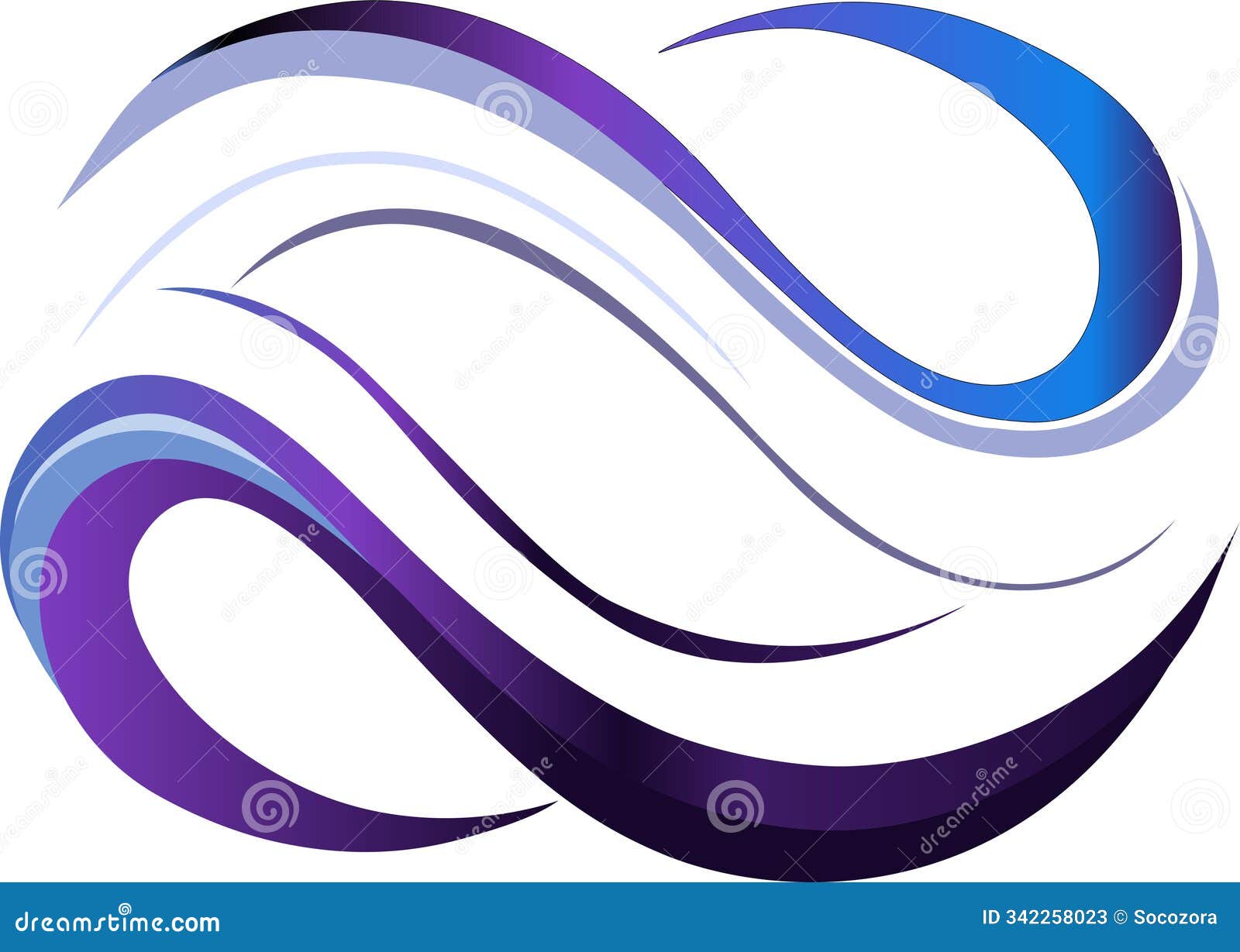 Curve Logo, Ribbon Design Pattern Graphic Stock Illustration ...