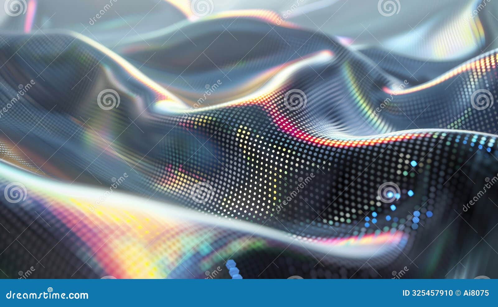Wavy Mesh-like Textures Illuminated with Light Play Background Image ...