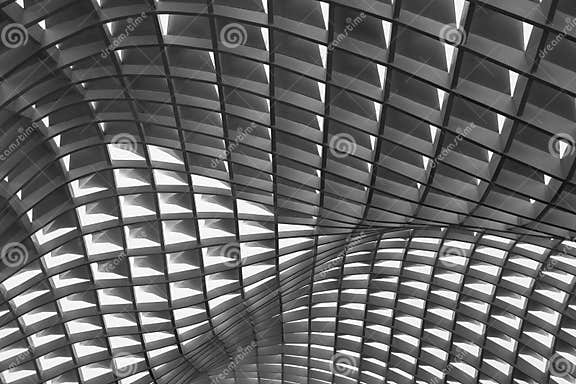 Wavy Metal Frame Pattern. Architectural Abstract Background Stock Photo ...