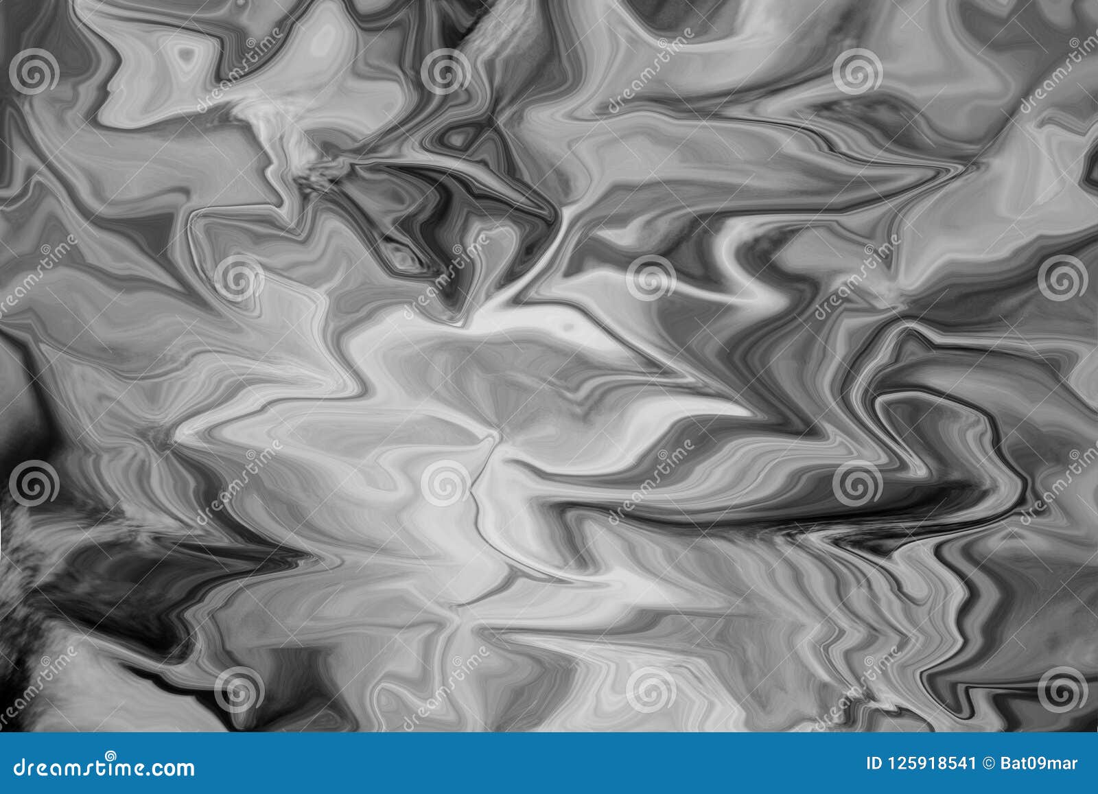 Wavy Metallic Liquid Pattern in Black and White Stock Illustration ...