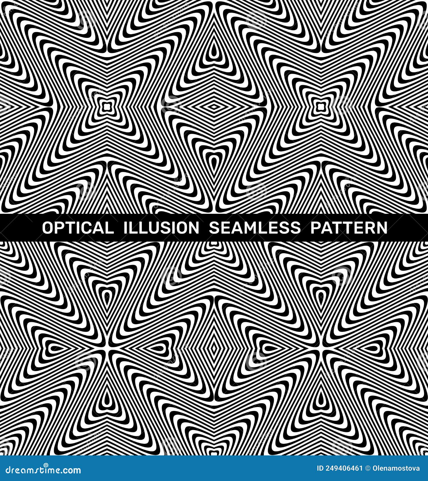 Illusion Of Wavy Rotation And Torsion Movement. Cartoon Vector ...