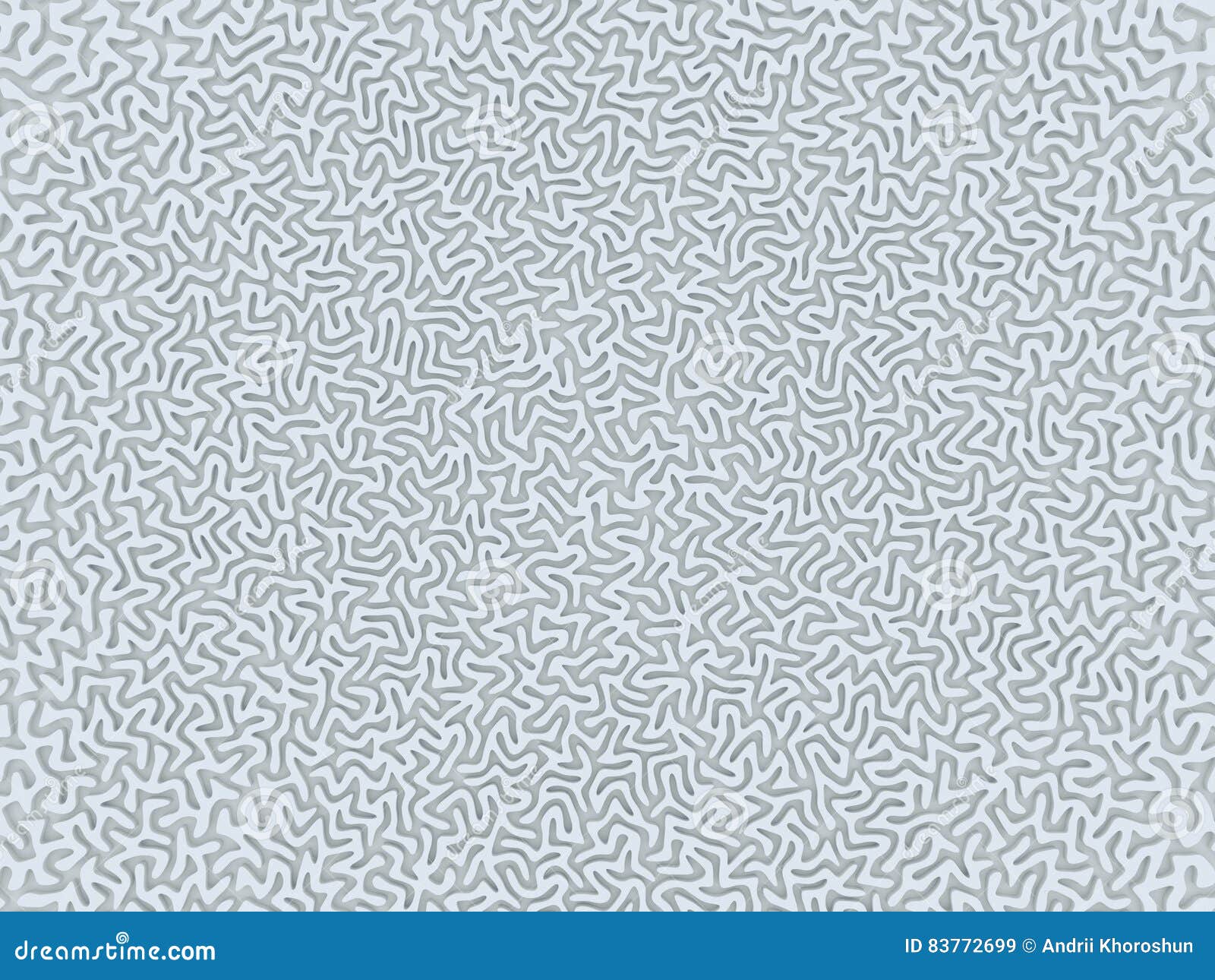 Wavy Organic Rounded Line Maze Pattern 3d Rendering Stock Illustration ...