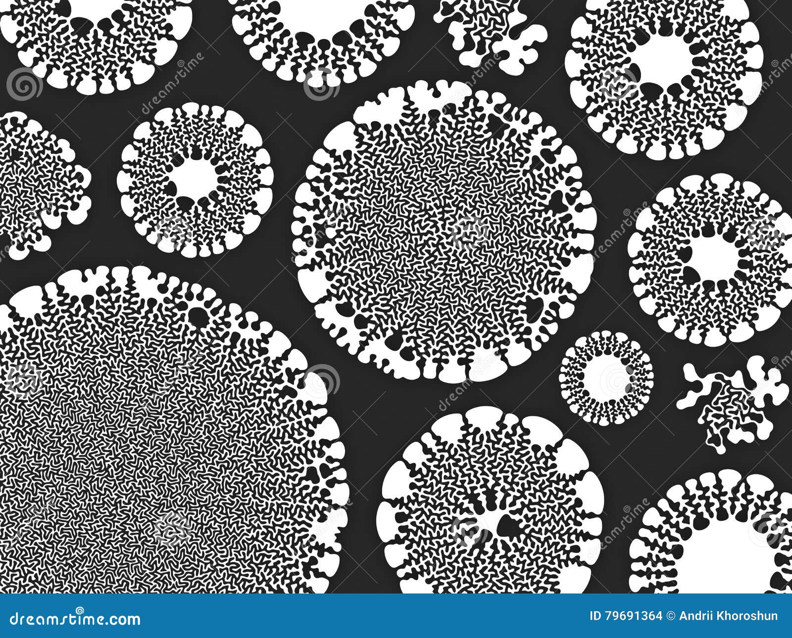 Wavy Organic Rounded Line Maze White Pattern 3d Rendering Stock Photo ...