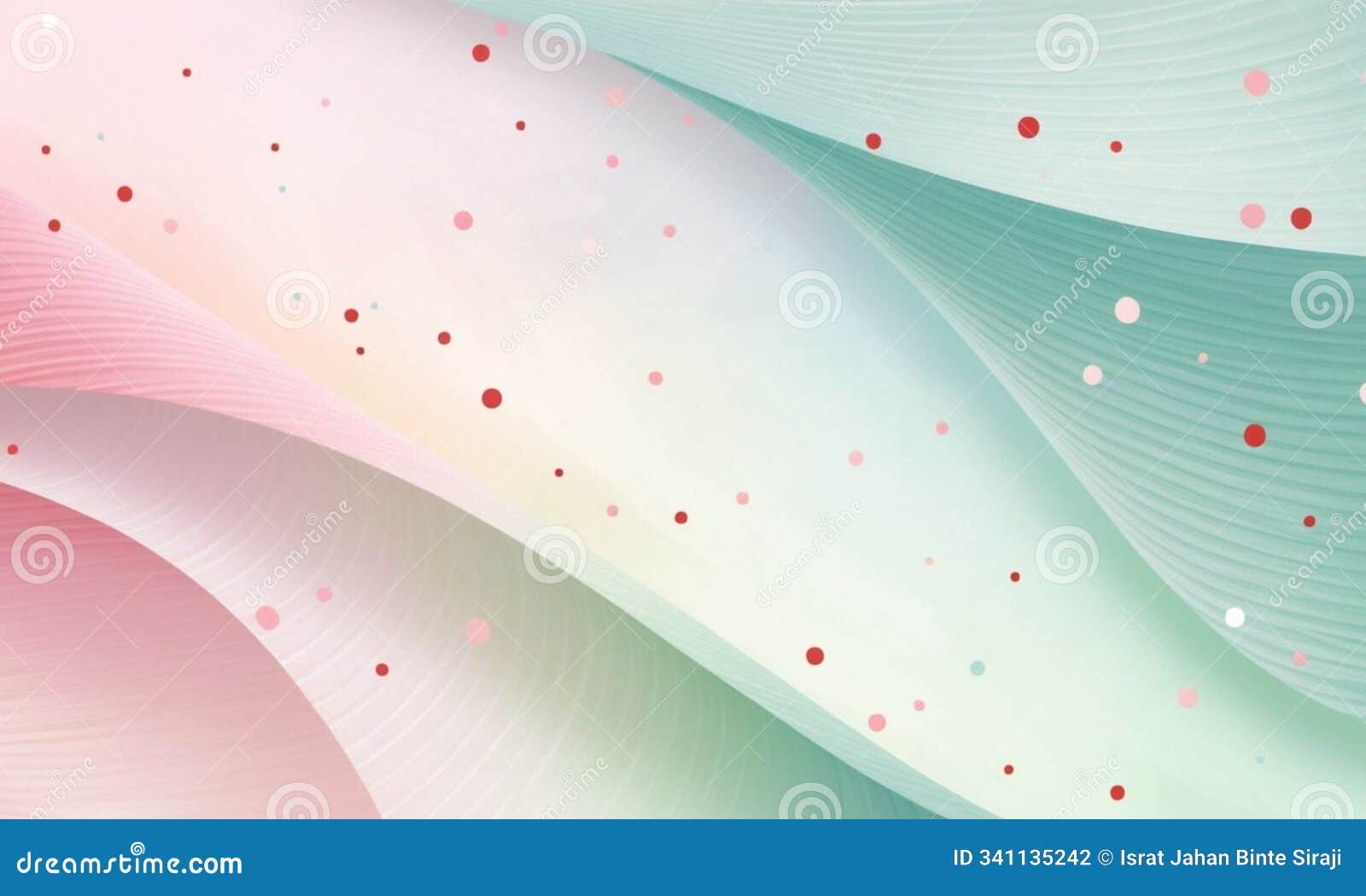 Wavy Pastel Background with Small Red and White Dots for Texture Stock ...