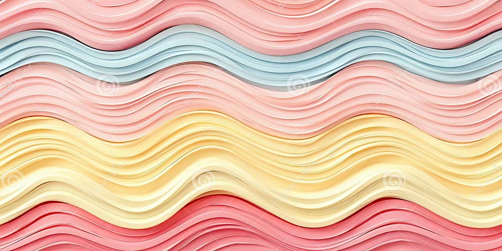Wavy Pastel Lines Creating a Soothing and Harmonious Pattern ...