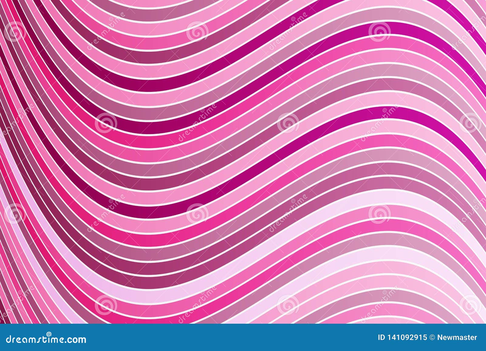 Wavy Retro Pattern with Pink Stripes Stock Vector - Illustration of ...