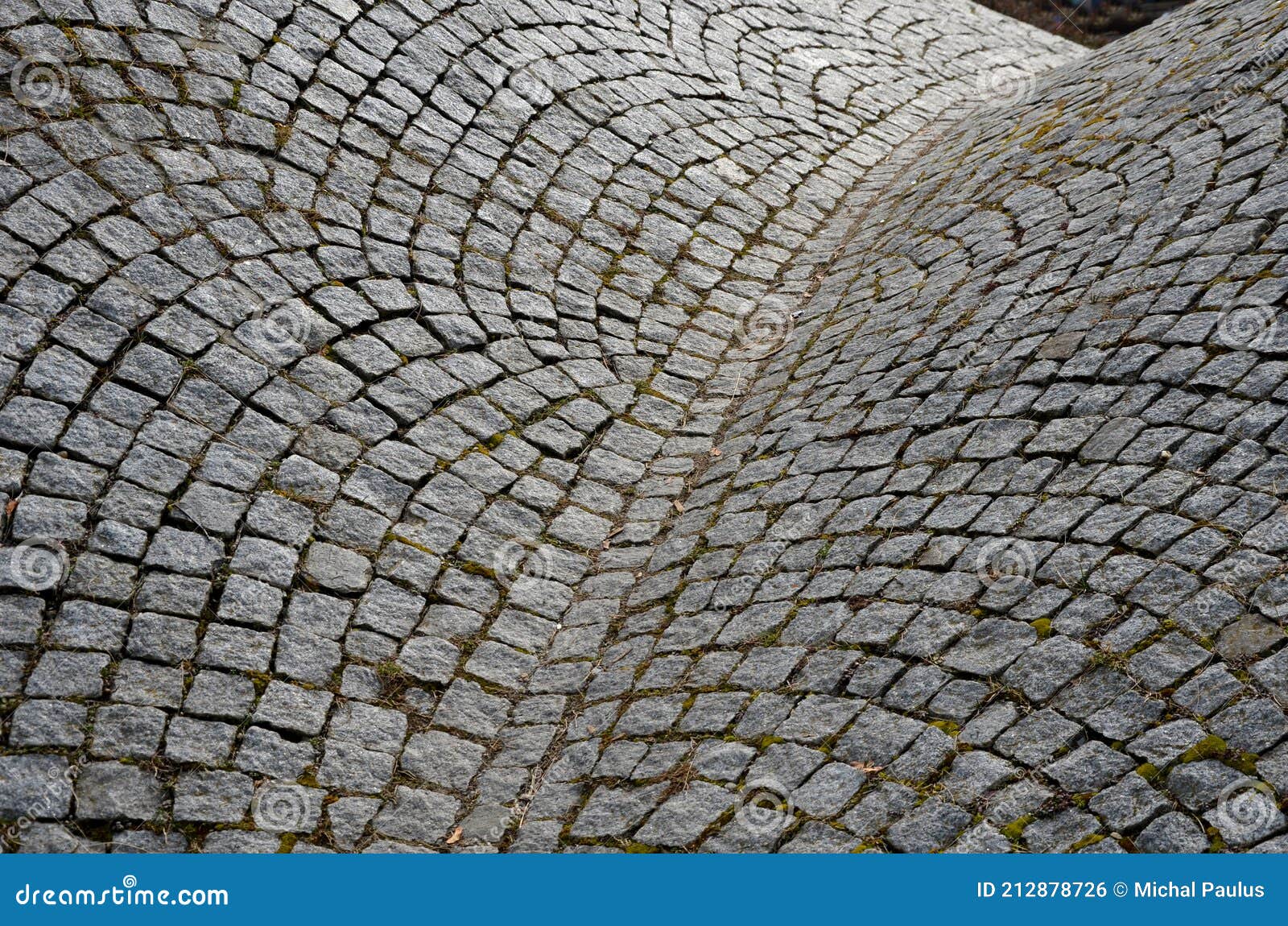 Wavy Paving of Cubes in the Form of a Woman Bust. Creates a Gutter ...