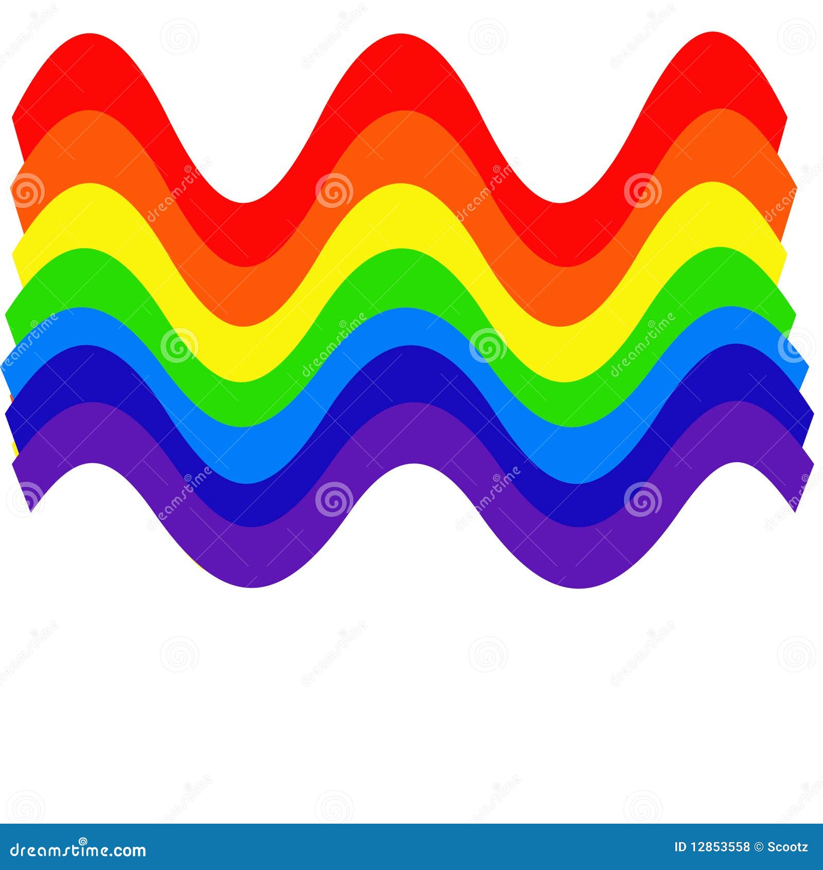 Wavy Rainbow Background Stock Illustration | CartoonDealer.com #232502047