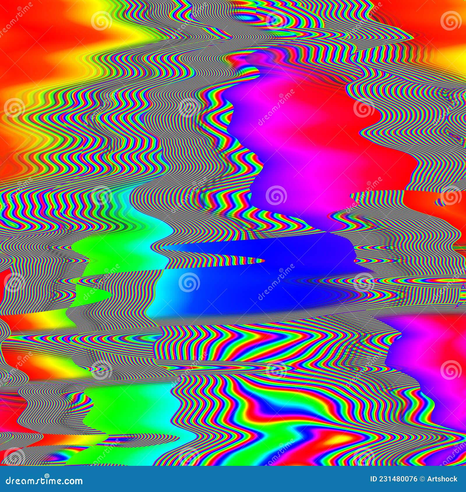 Wavy rainbow background stock illustration. Illustration of wallpaper ...