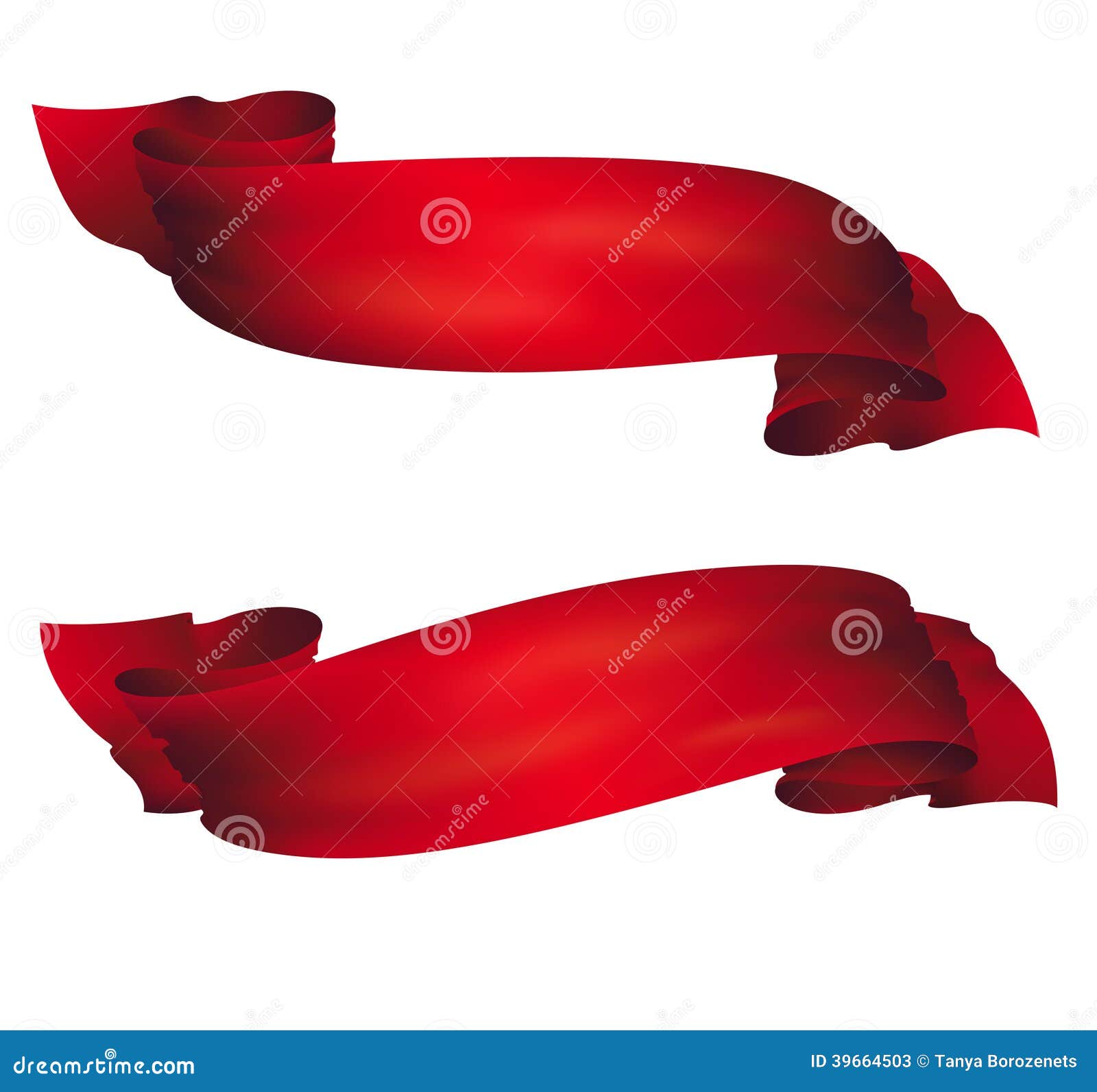 Wavy Red Banners , Vector Set Stock Vector - Illustration of design ...