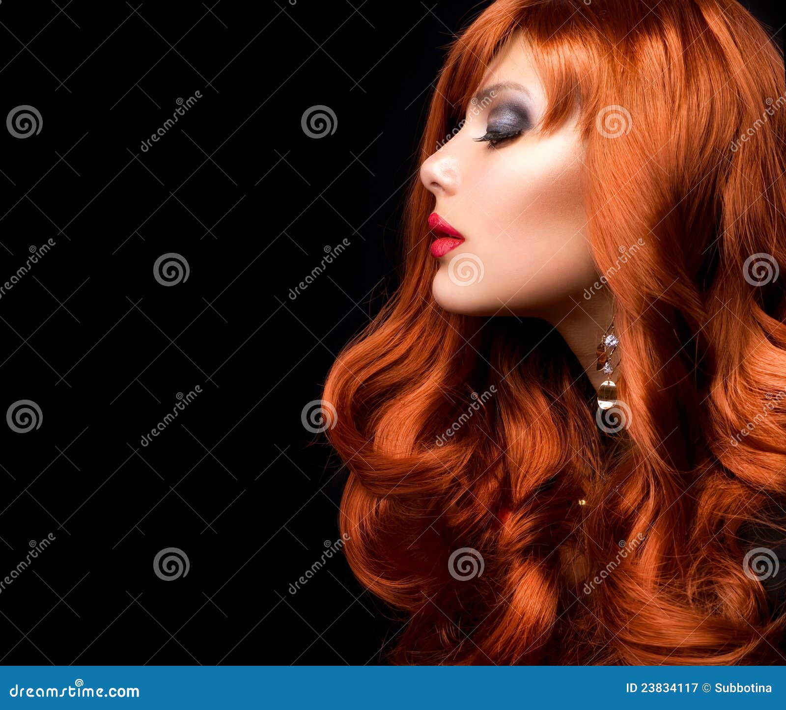 Wavy Red Hair stock image. Image of beautiful, female - 23834117
