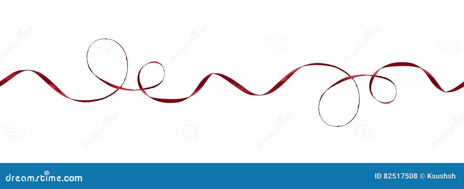 Wavy red silk ribbon stock photo. Image of isolated, curved - 82517508