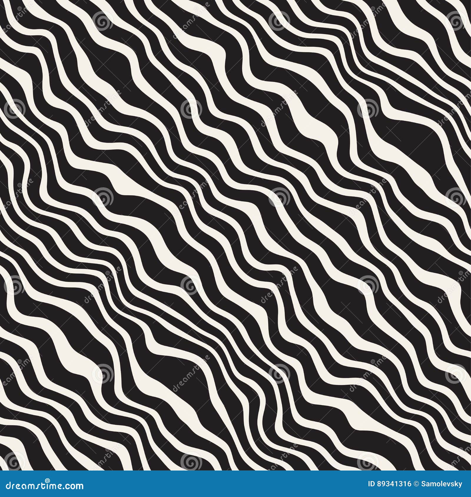 Wavy Ripple Hand Drawn Lines. Abstract Geometric Background Design ...