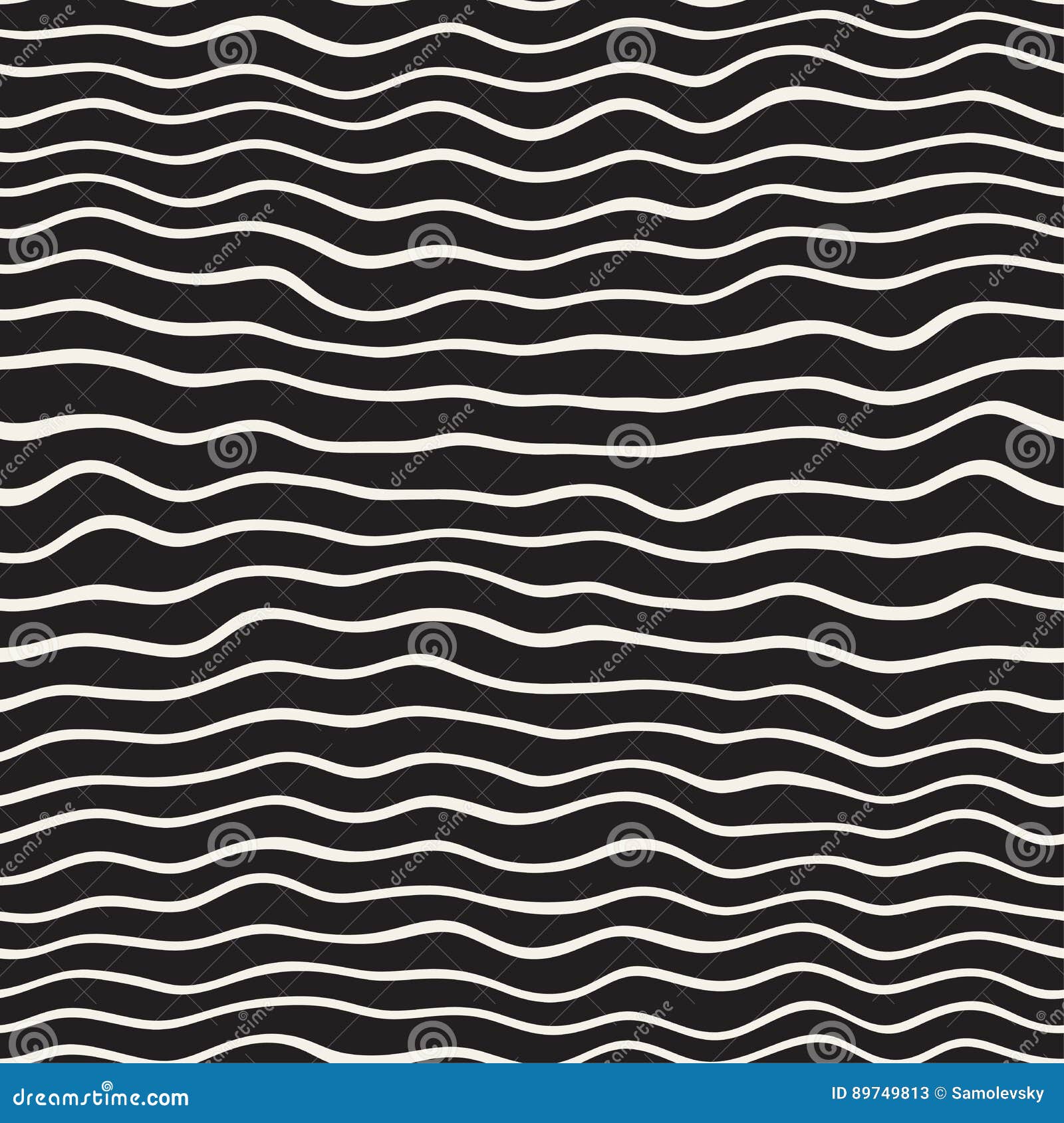 Wavy Ripple Hand Drawn Lines. Abstract Geometric Background Design ...