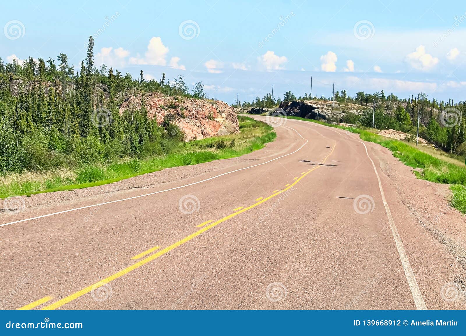 A Wavy Road Commonly Caused by Permafrost Stock Photo - Image of canada ...