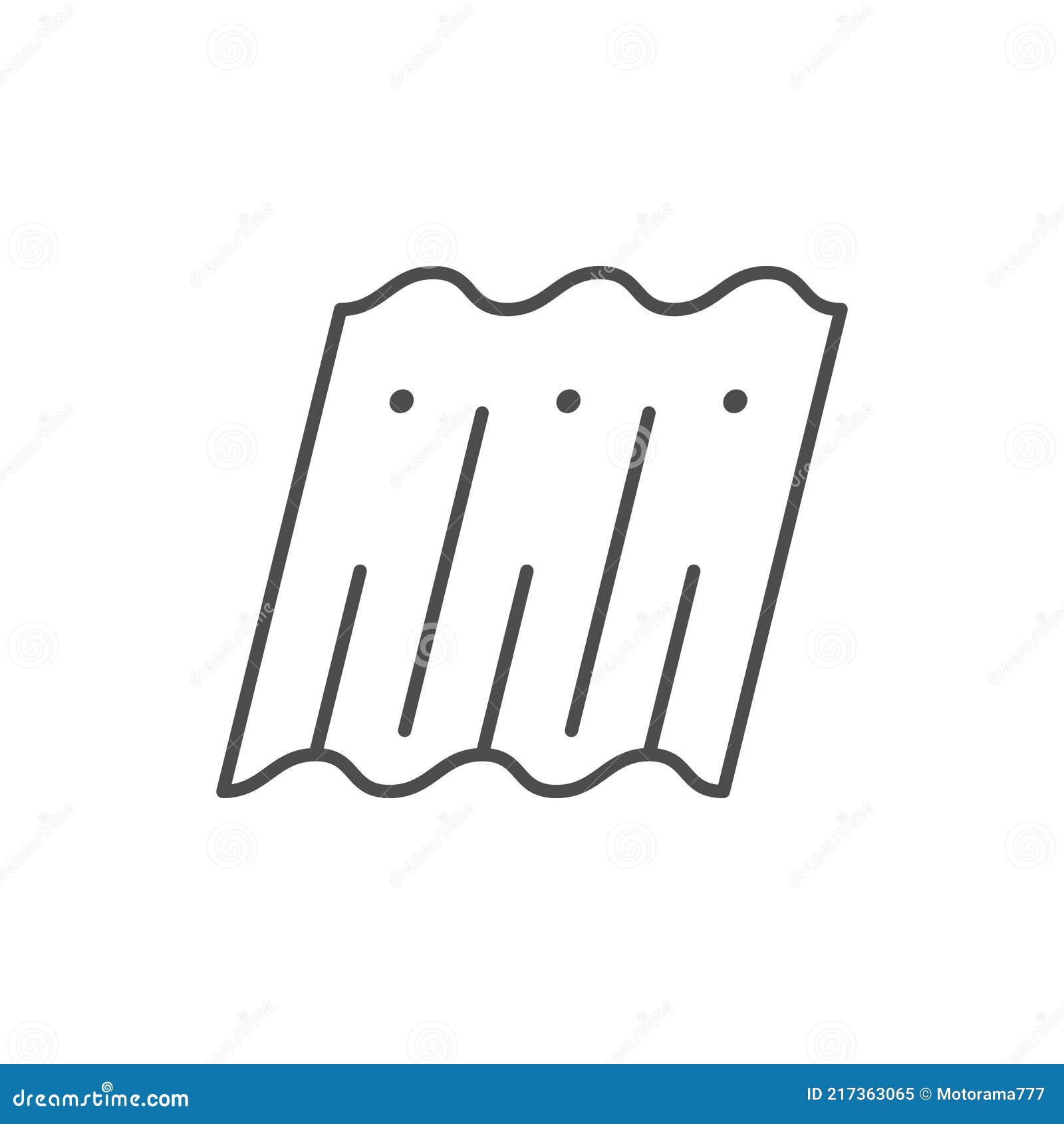 Wavy roof slate line icon stock vector. Illustration of roof - 217363065
